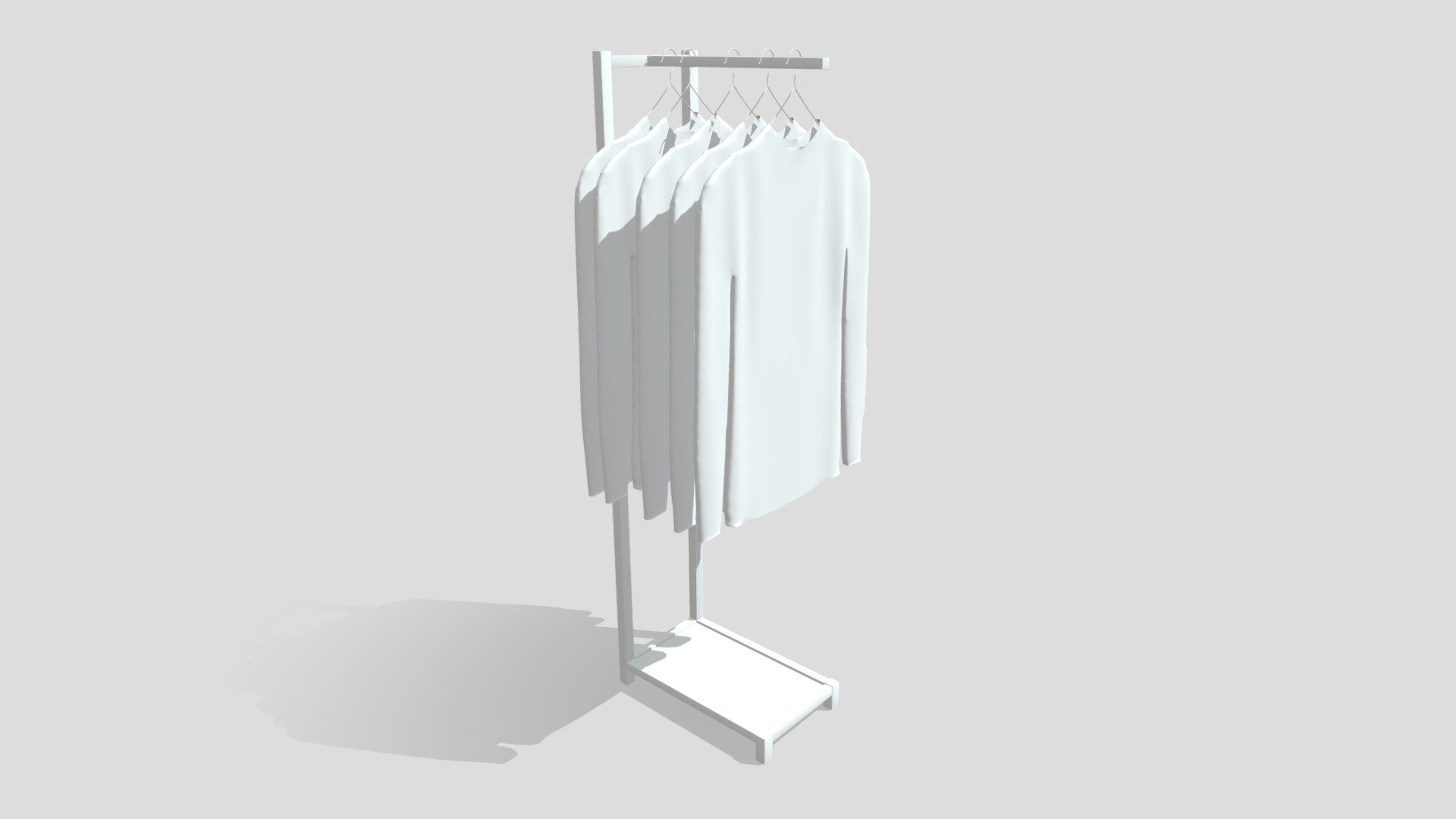 long sleeve tshirt mens rack folded hanging - 3D model by kopofx ...