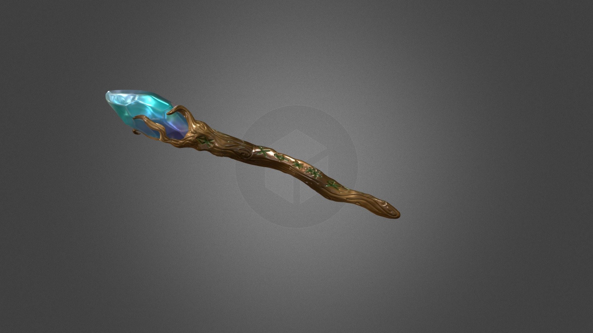 Bâton magique runique, staff with rhunes - Download Free 3D model by ...