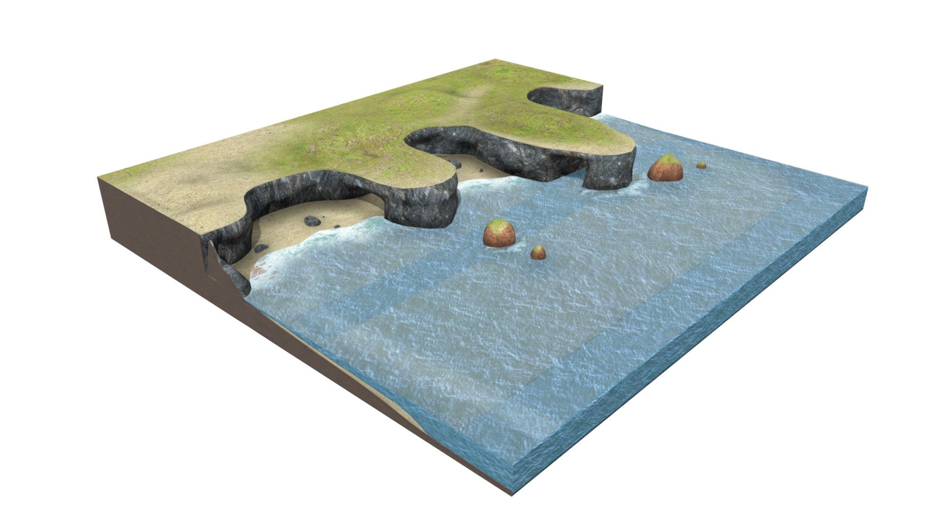 Formation of Coast - 3D model by Naveen Manja (@naveen) [51d9522 ...