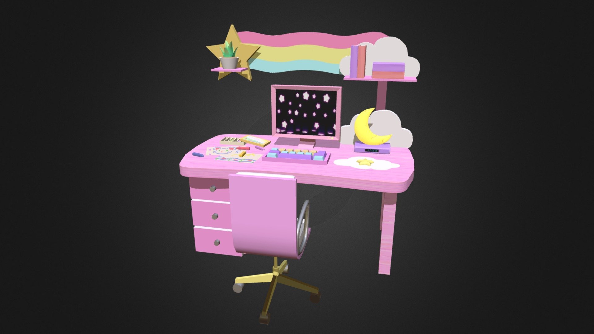 Desktop design cute - Download Free 3D model by Dr3wiz [51db0e2 ...