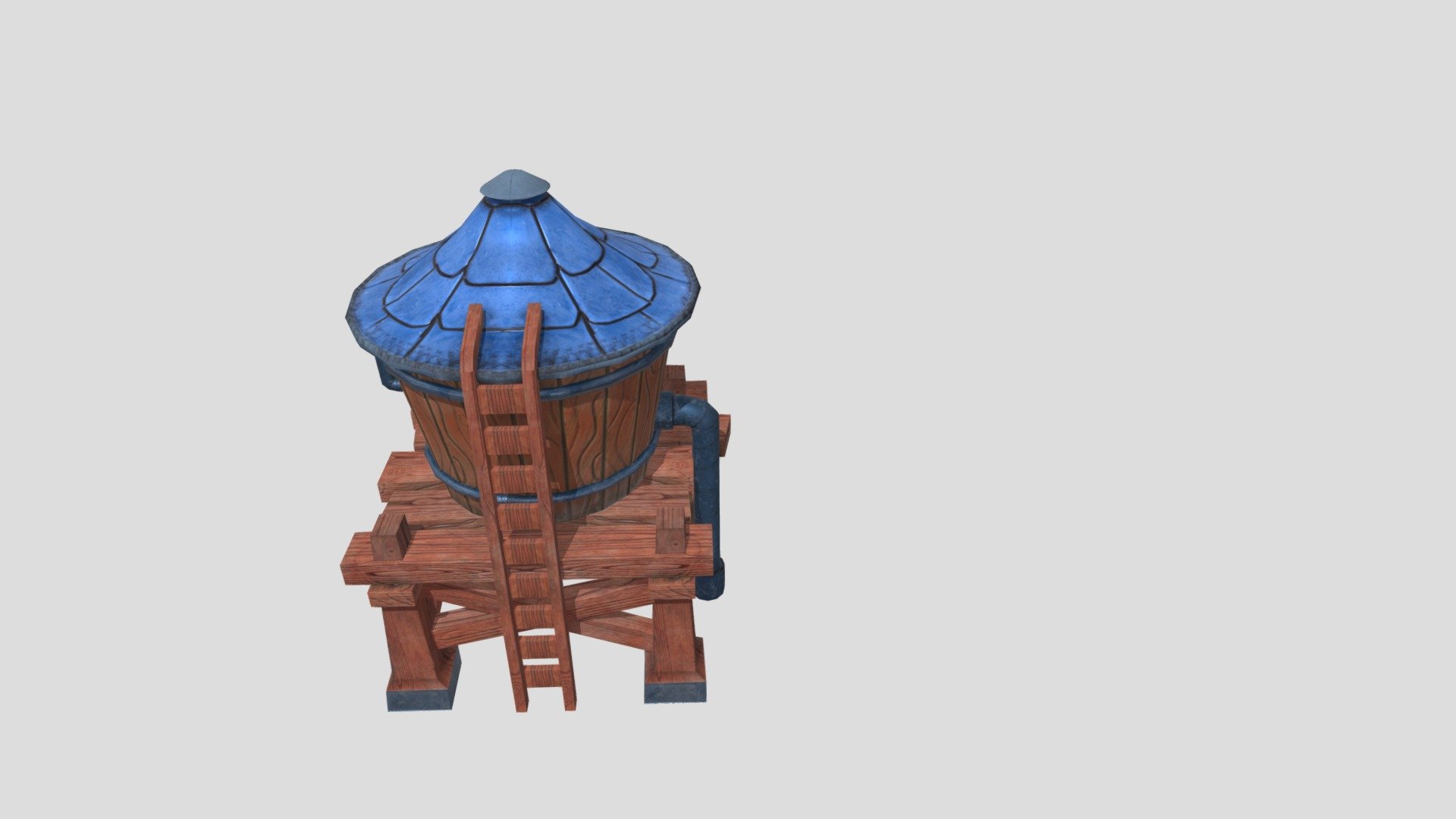 Stylized_Water_Tank - 3D model by telnov [51db782] - Sketchfab