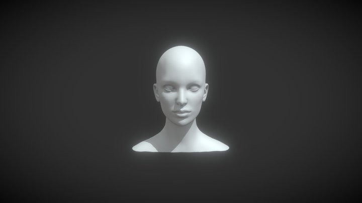 Realistic-female-head 3D models - Sketchfab