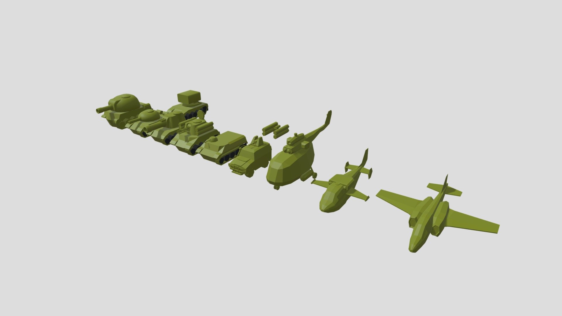 Chibi military vehicles draft - 3D model by UE_Bear (@nickolas077x ...