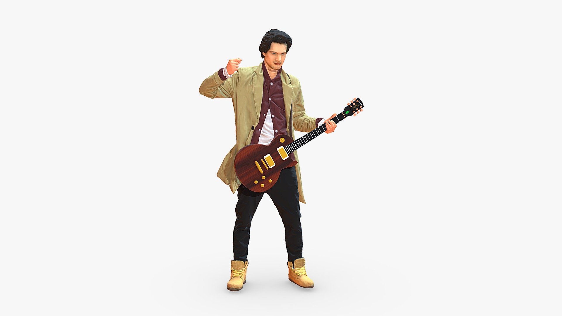 Musician 0118-1 Electric guitar - Buy Royalty Free 3D model by 3DFarm ...