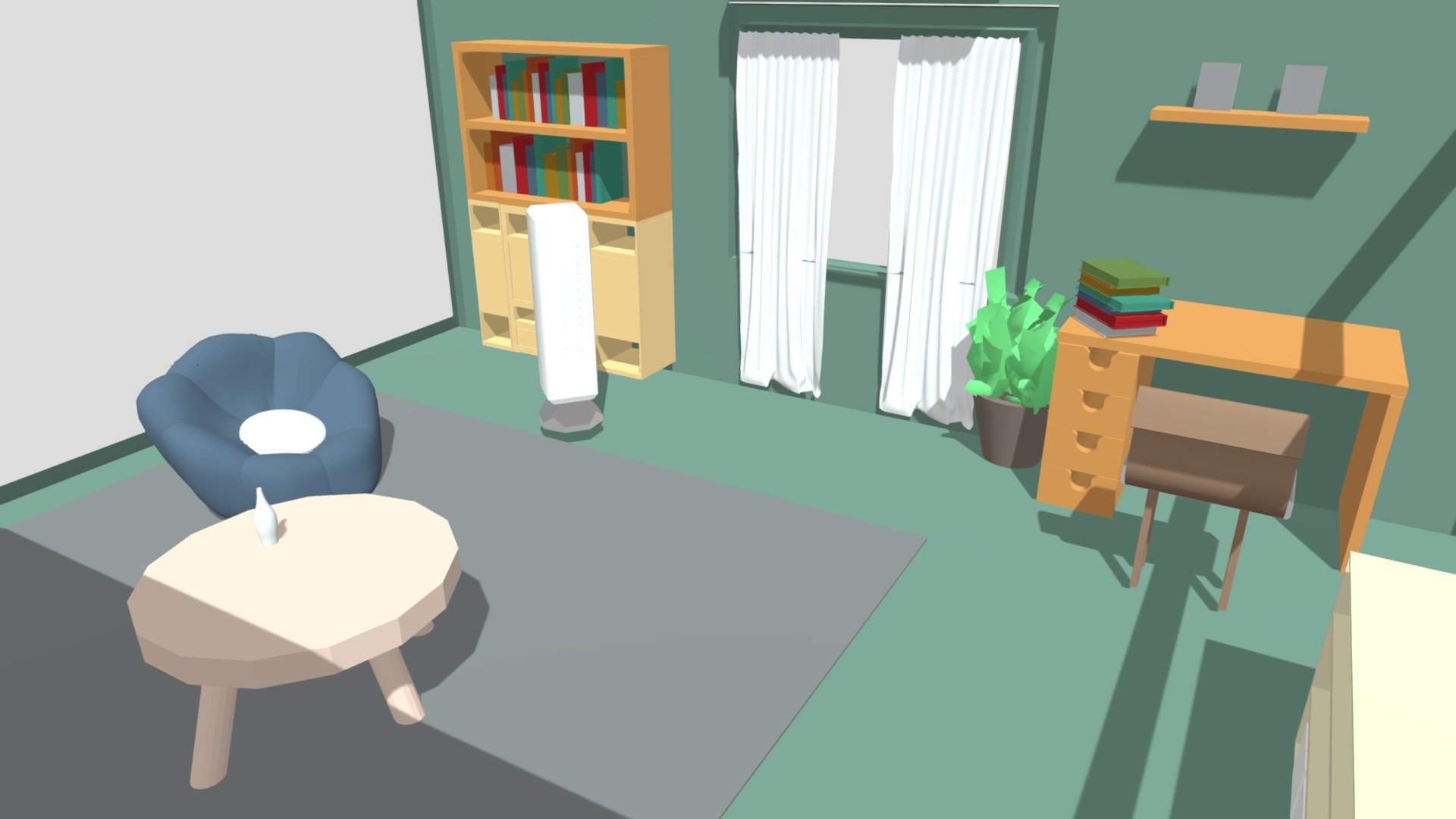 Studyroom - Download Free 3D model by Jun (@asdzxc4567891012) [51df66e ...