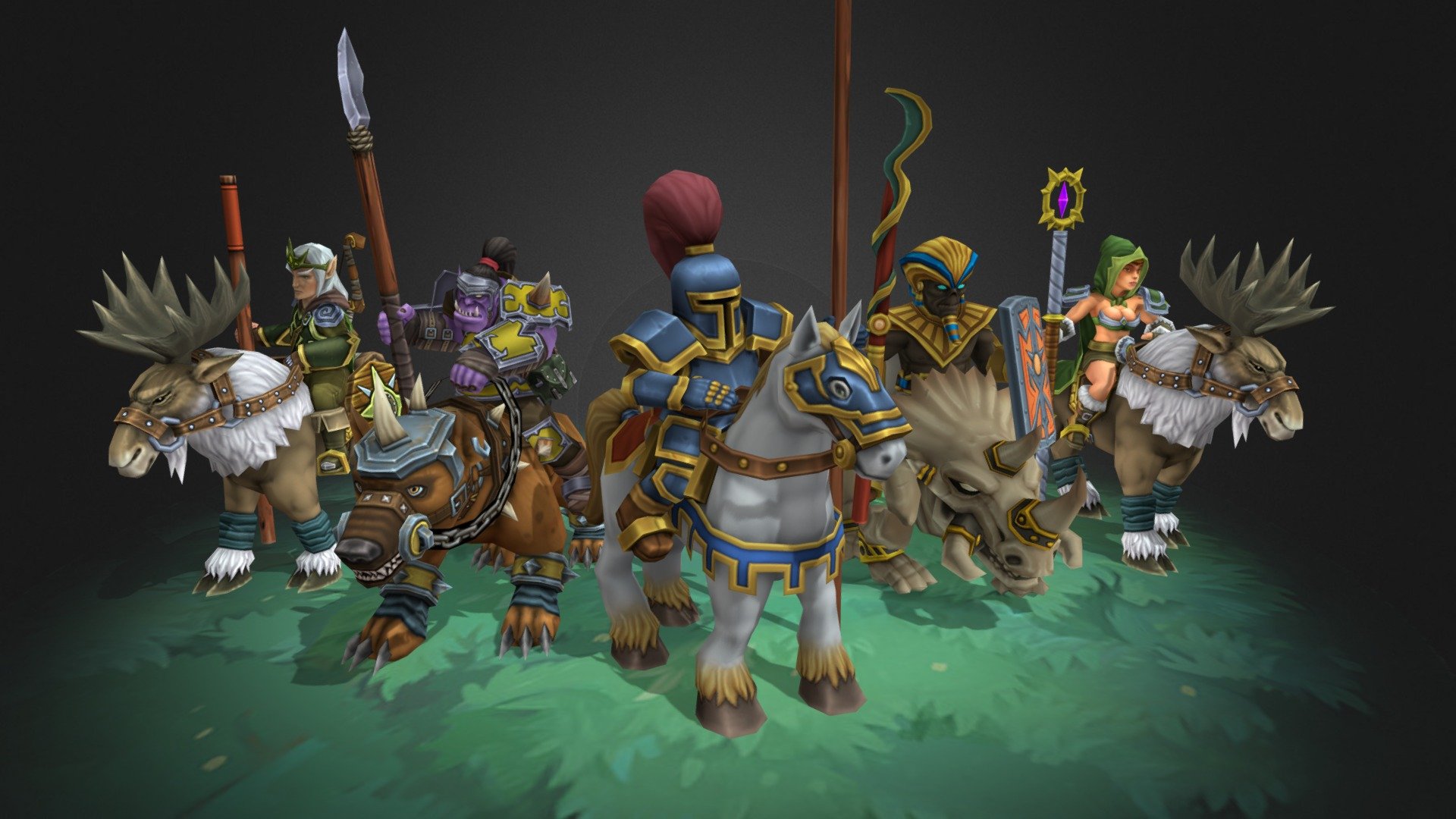 Riders animated pack - Buy Royalty Free 3D model by TheGameAssets ...