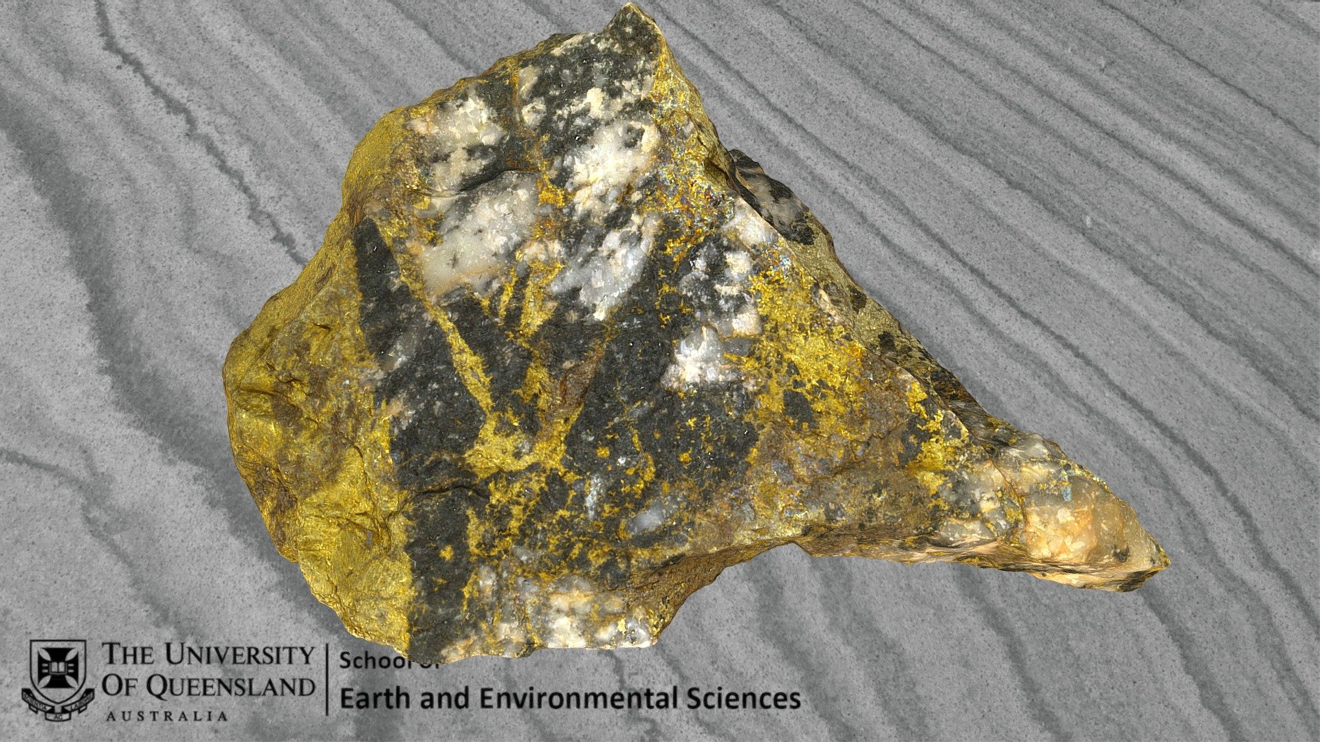 Chalcopyrite & Quartz (Mt Colin Mine, Cloncurry) - 3D model by nate ...