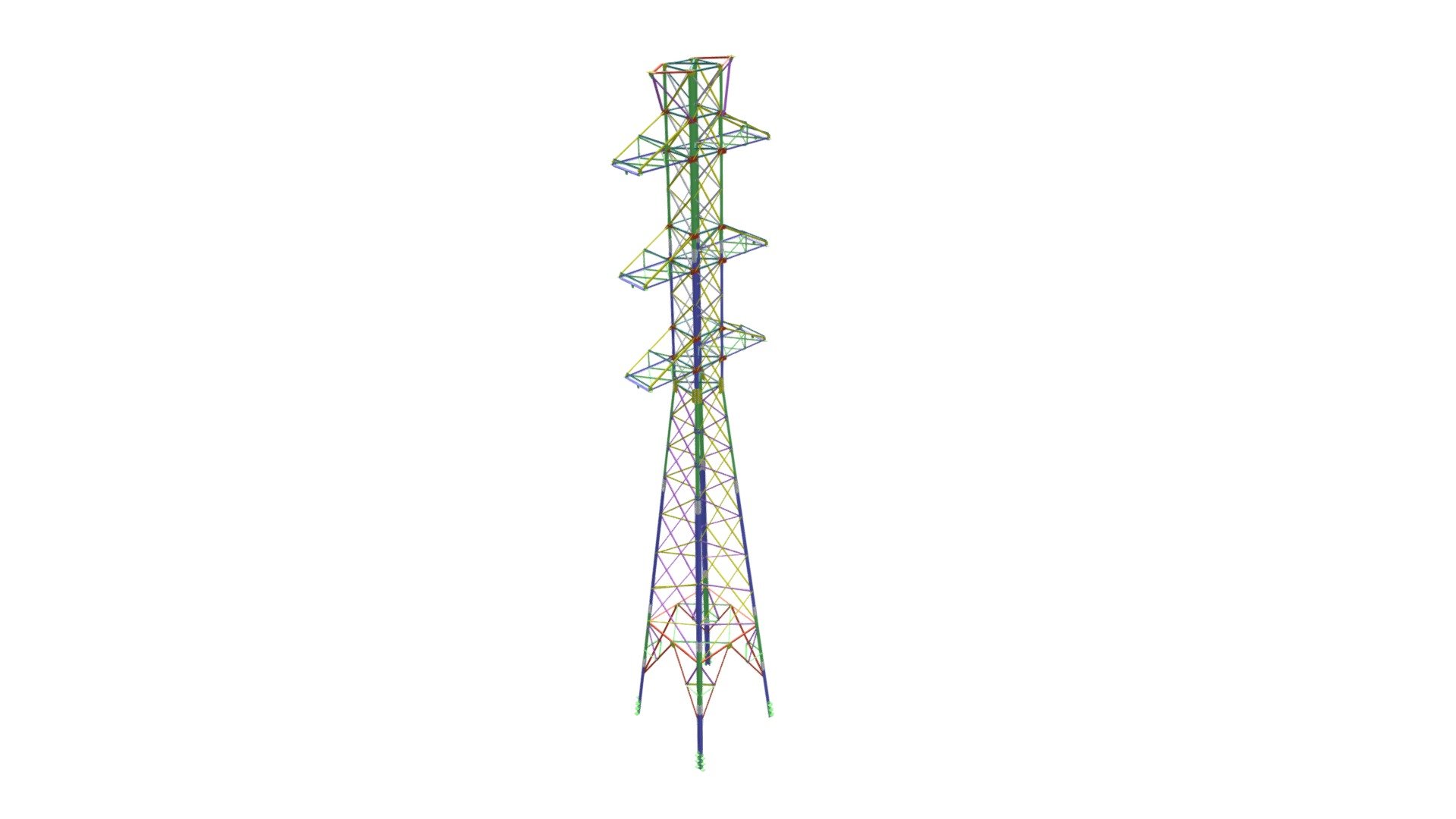 Transmission Tower - 3D model by SteelConnected (@fernandosteelconst) [51e26e2] - Sketchfab