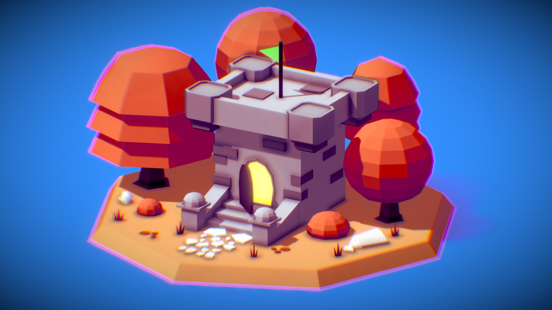 Castle Low Poly - Download Free 3D model by Caio de Oliveira ...