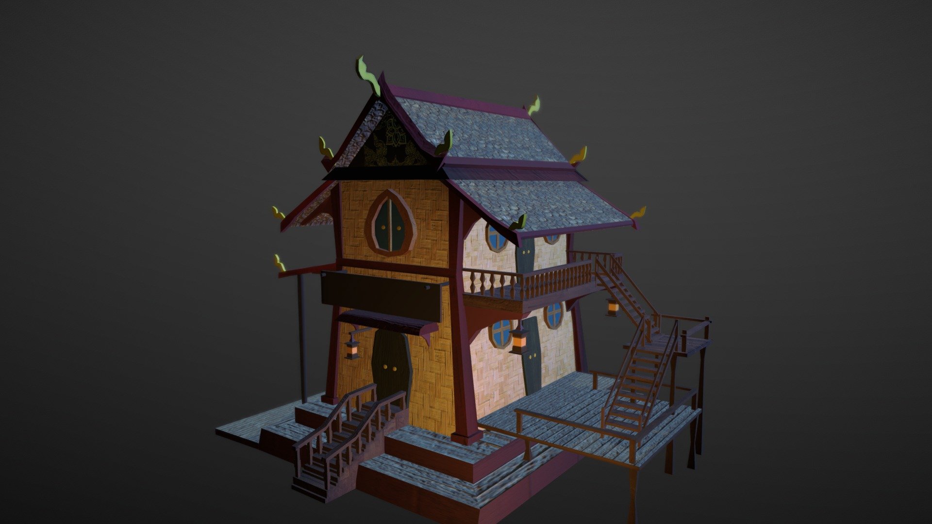 Baan Yaa - 3D model by Dexter_PP (@DexterPP) [51f3fea] - Sketchfab