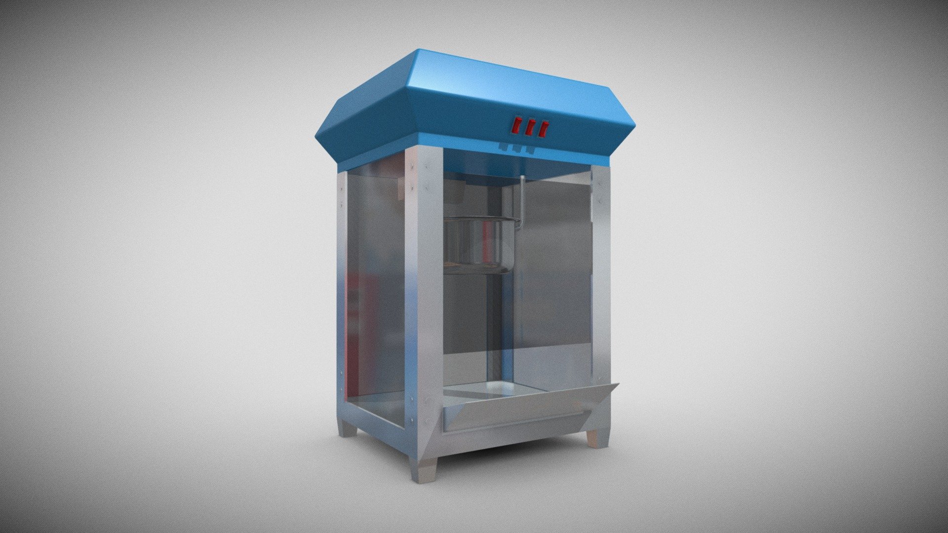 popcorn machine 3D model - 3D model by nvere [51f83a7] - Sketchfab