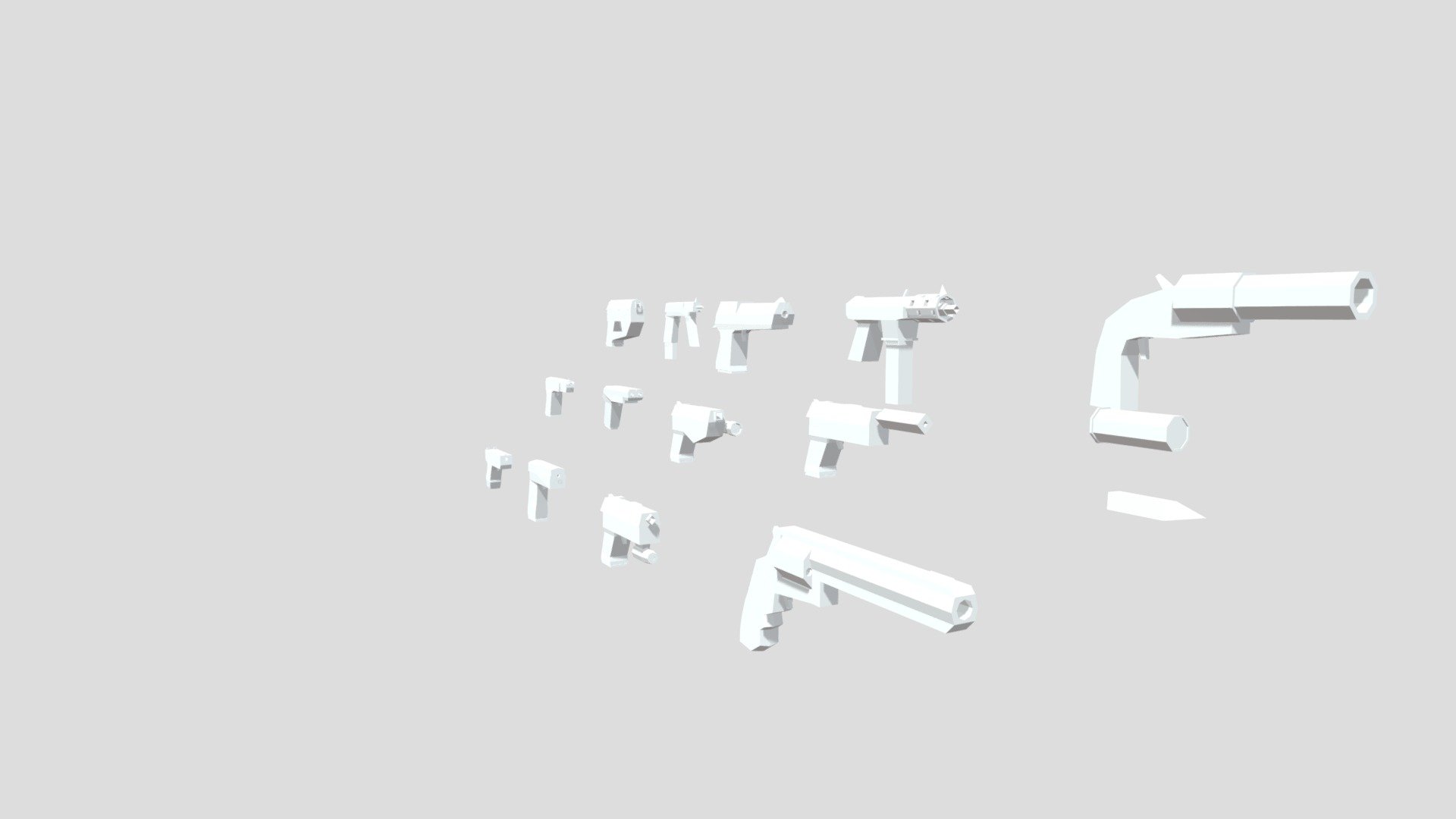 Low-poly Pistols Pack - 3D model by Aydarhan086 [51fafc0] - Sketchfab