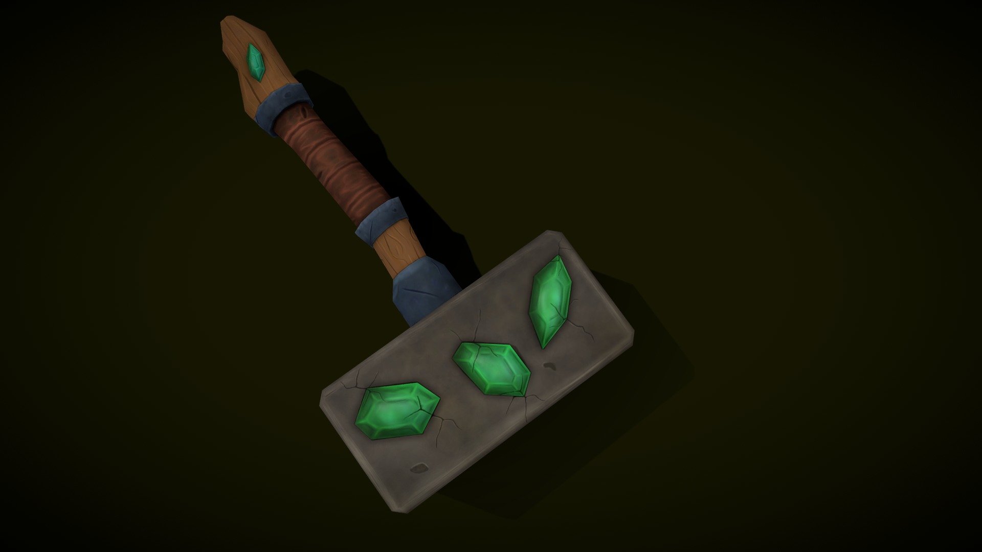 Stone Hammer With Crystals - Download Free 3D model by TridentCorp ...