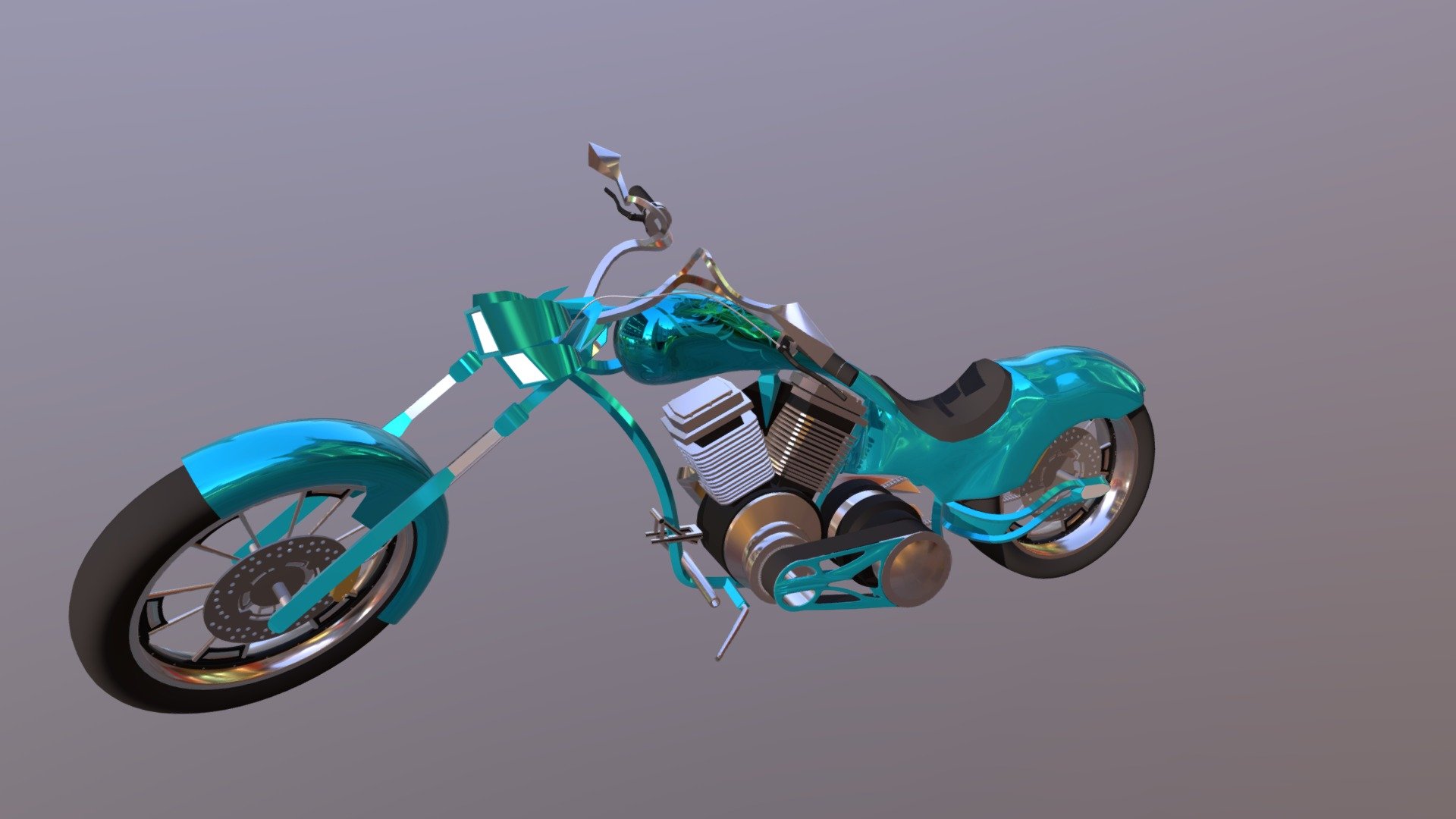 Motorcycle With Paint Job - 3D model by CameronN [5201e18] - Sketchfab
