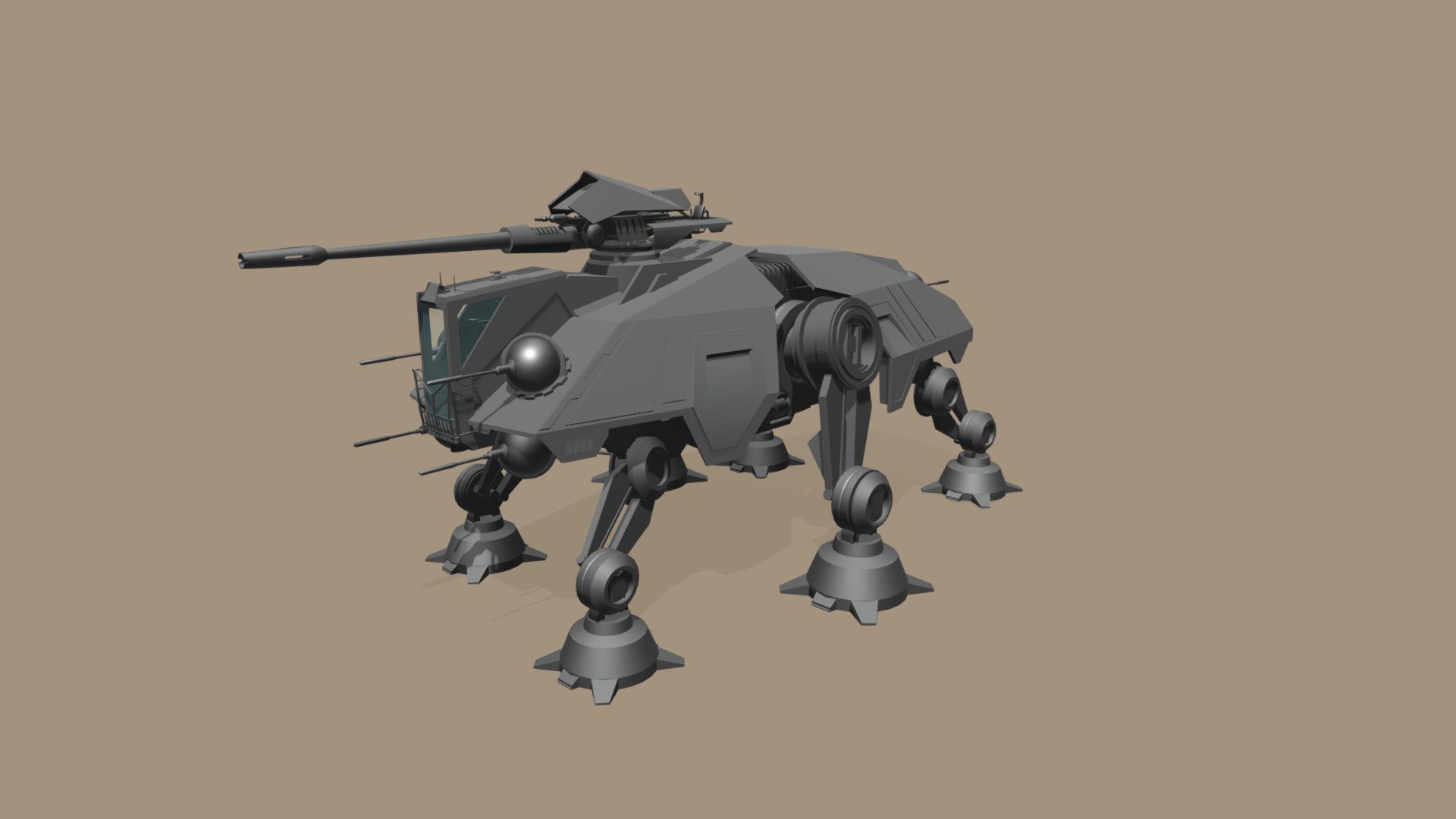 Star Wars: All Terrain Tactical Enforcer (AT-TE) - 3D model by ...