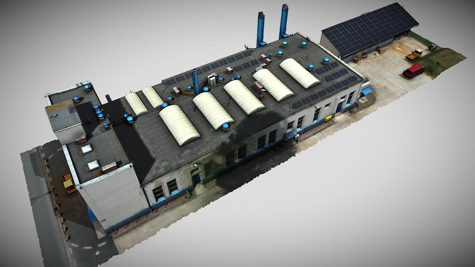 Production facility in an industrial area - Buy Royalty Free 3D model ...
