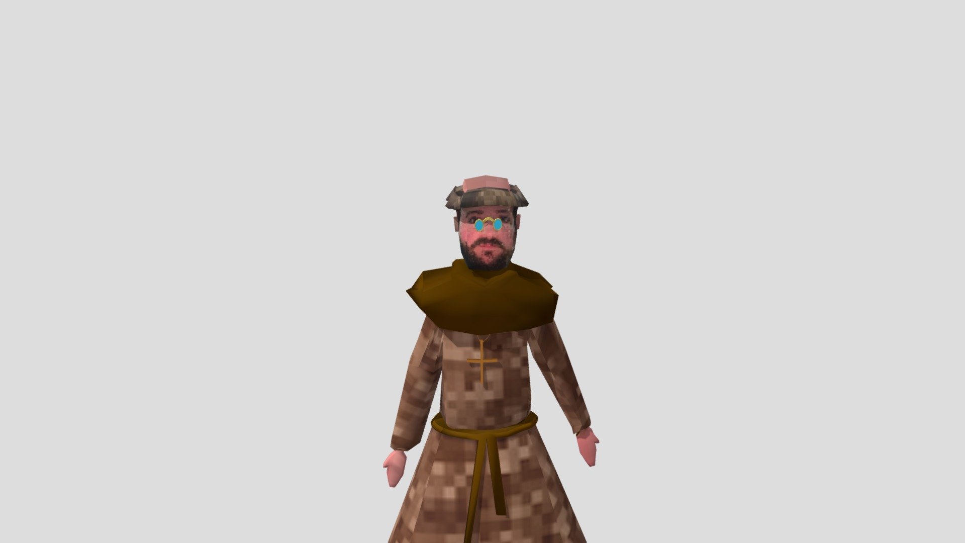 Low Poly Monk Model In PSX PS1 Style - 3D model by WooWooWooGames (@Woo ...
