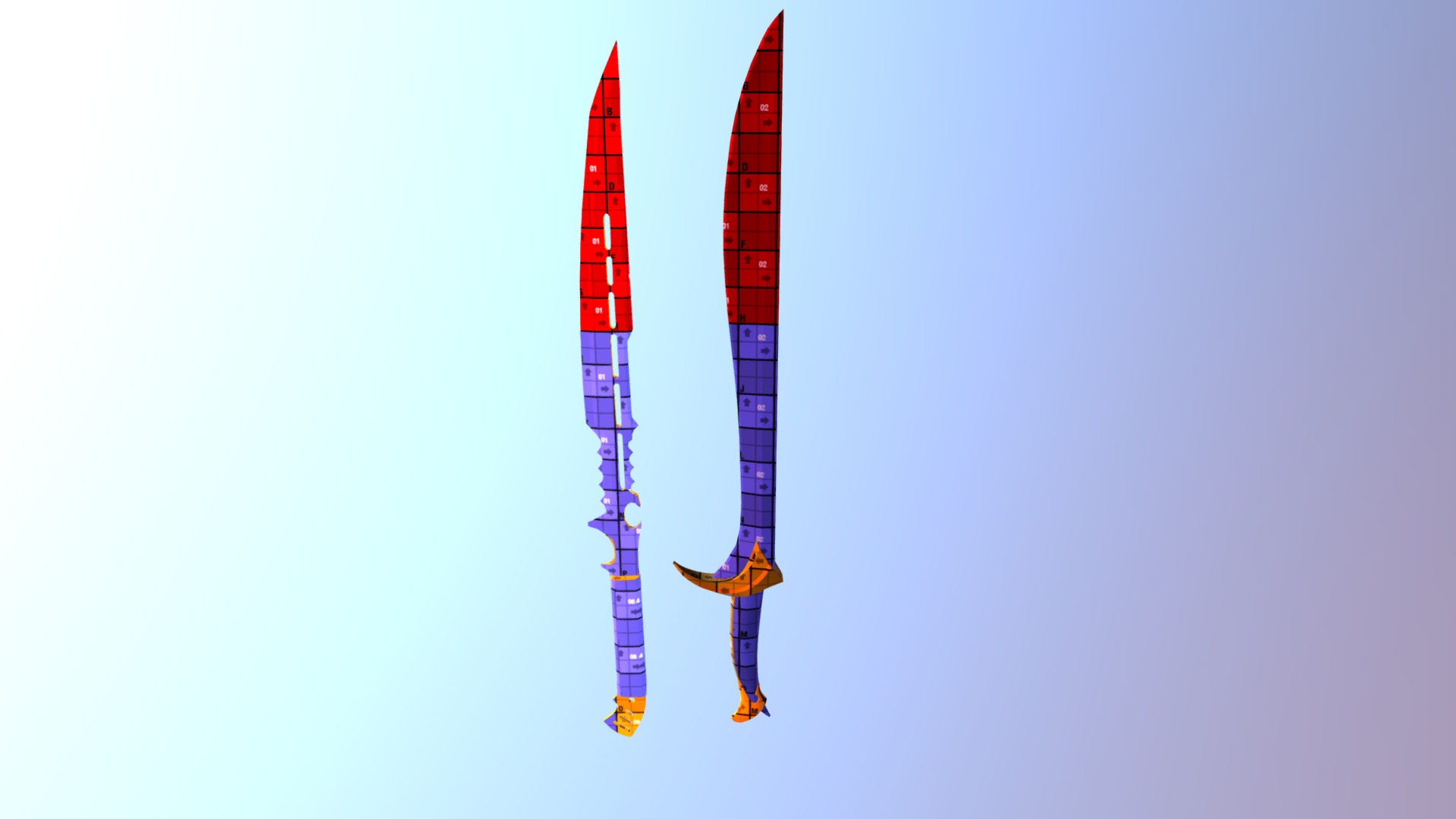 UV Map Swords Assignment (DR) - 3D model by RoninTaiho [520eaa9 ...