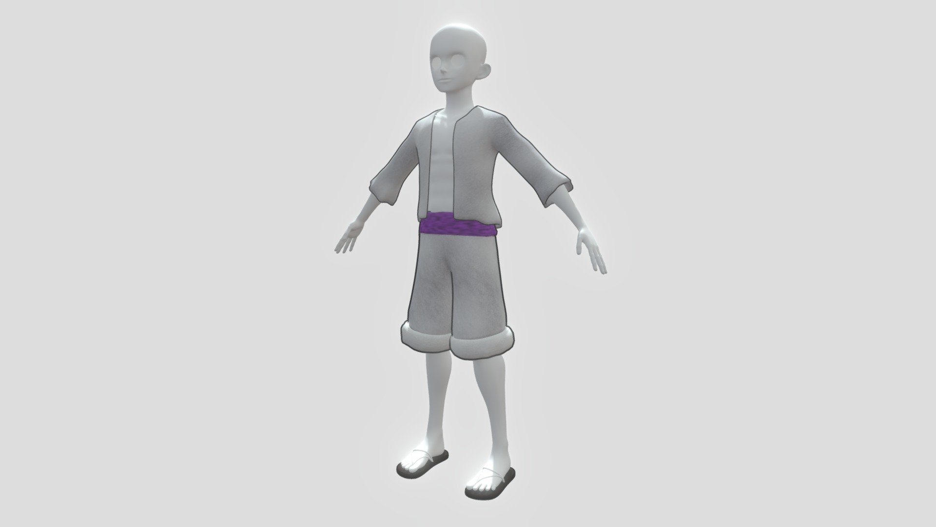 Luffy's clothes test - Download Free 3D model by Cloud Runner (@Psycho ...
