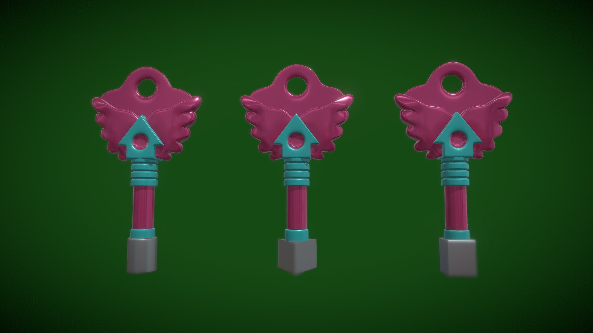 Squid Game 3 Keys Set 3D Model - Download Free 3D model by BenAissa ...