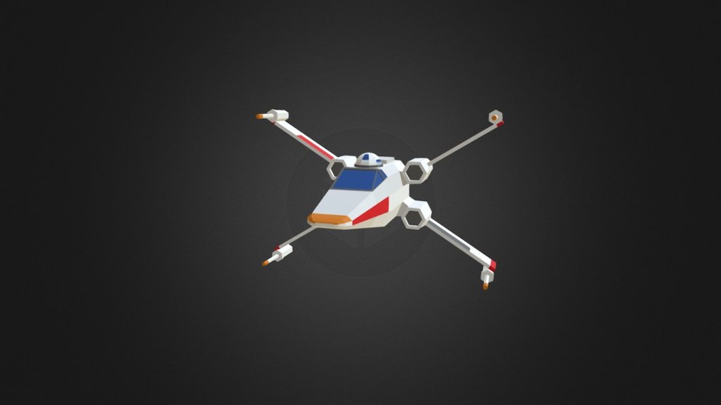 X-wing - 3D model by Magalí (@mcrespo) [521337c] - Sketchfab