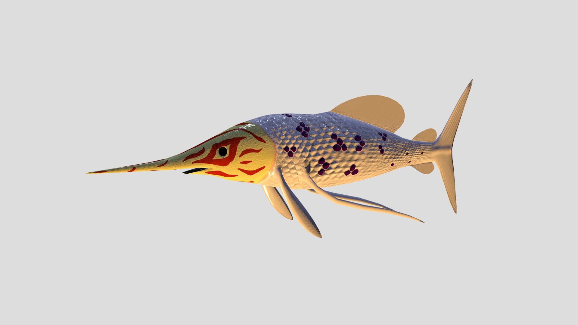 Prehistoic Swordfish: Protosphyraena - 3D model by Dinobros2000 ...