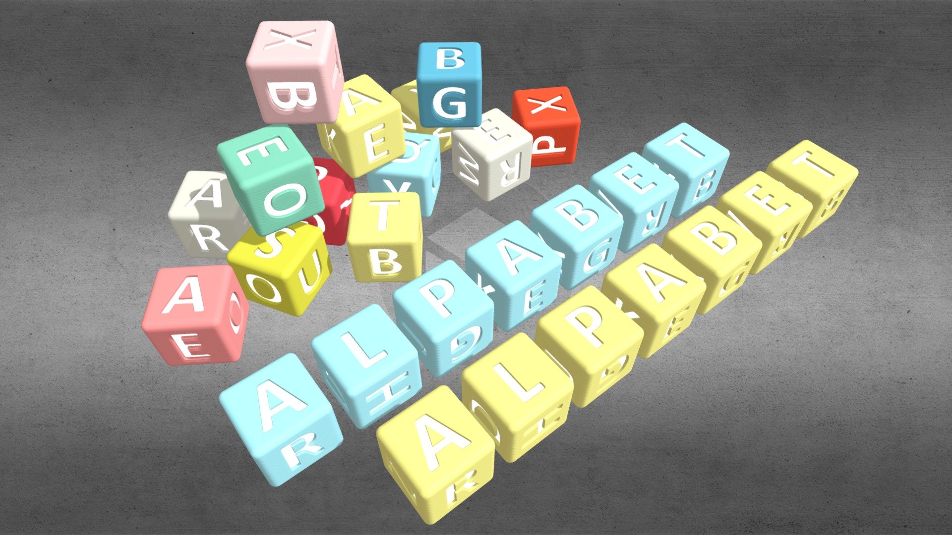 Alphabet (letters) - 3D model by stasb2013 [52181e7] - Sketchfab