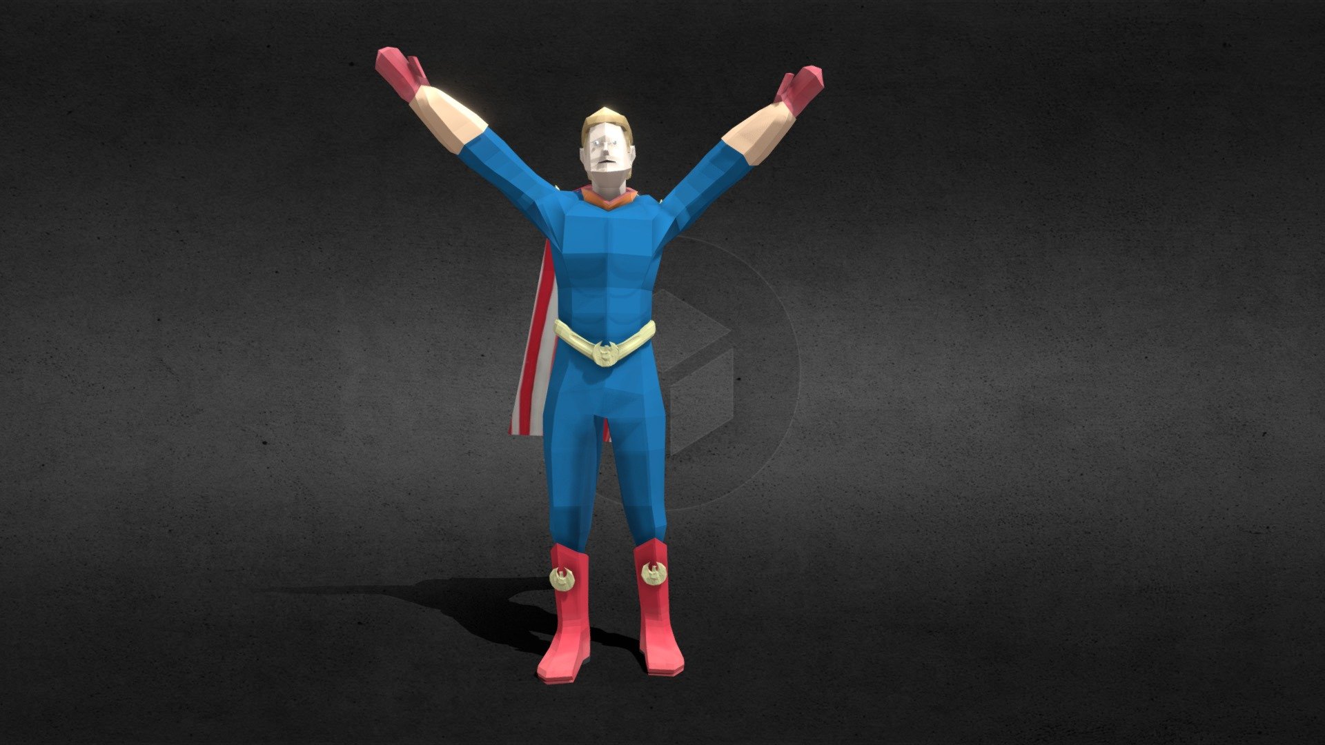 Download Homelander Low Poly Model | Rigged - 3D model by Nofil.Khan ...