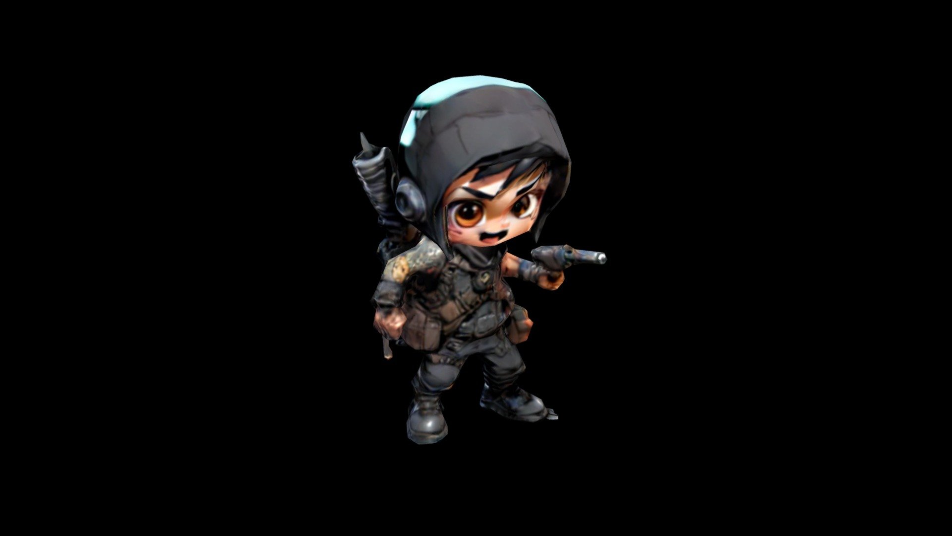 Anime Character Armed and Ready - Download Free 3D model by klrxyz ...