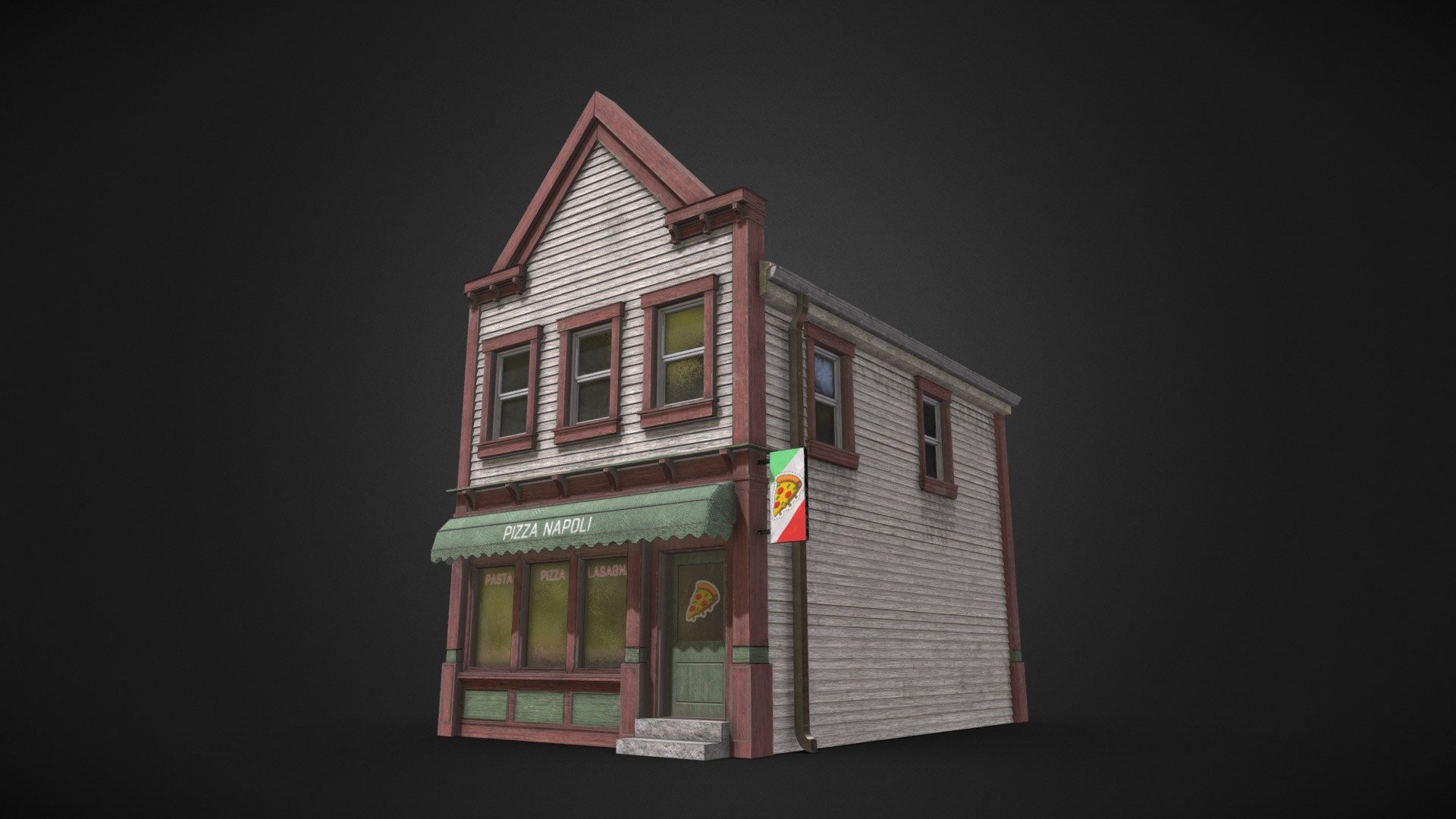 Pizza Shop Building - 3D model by GurJas Studios (@gurjasstudios ...
