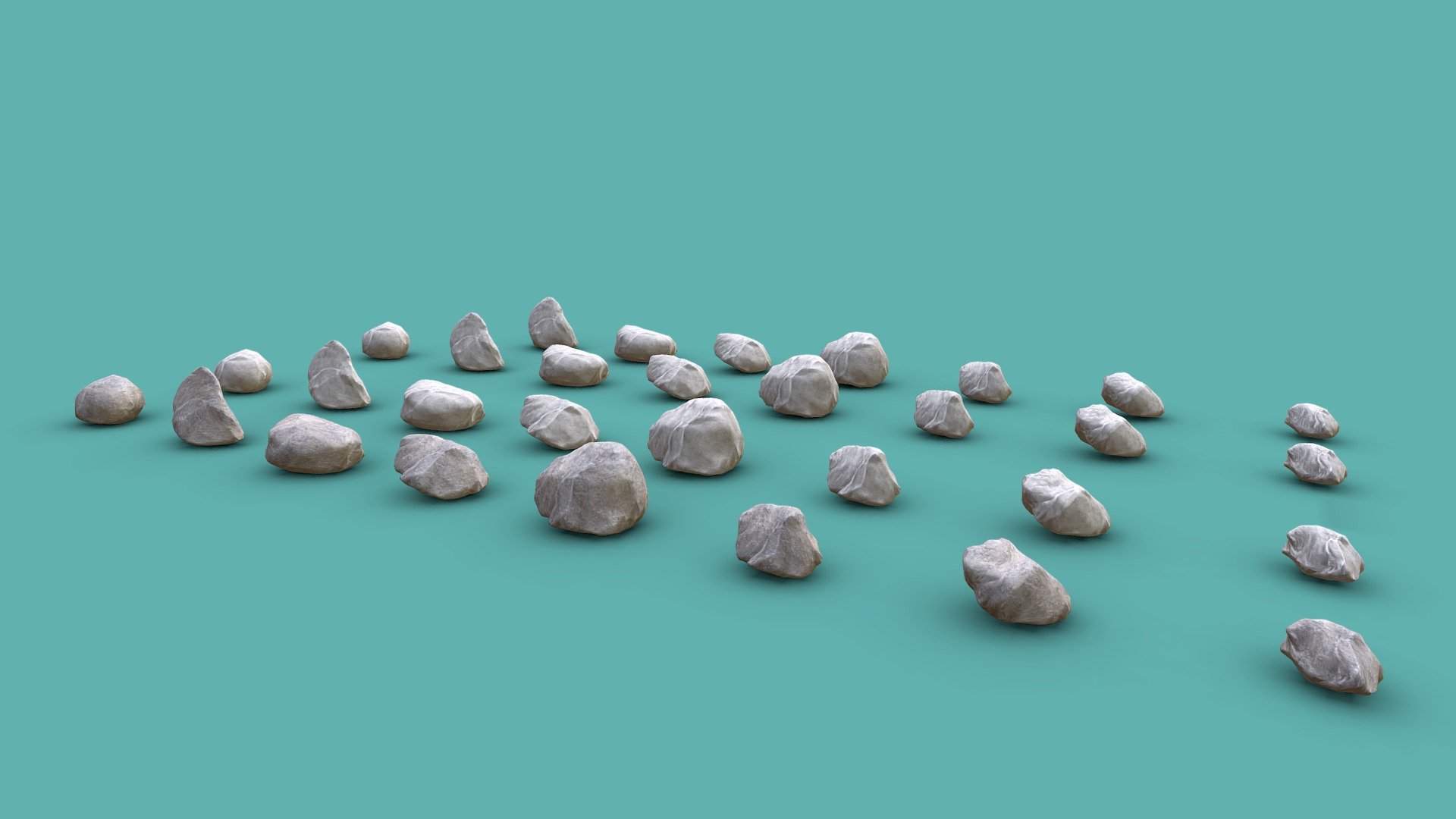 « Rock_00 » 8 grey-white rock models - with LODs - Download Free 3D ...