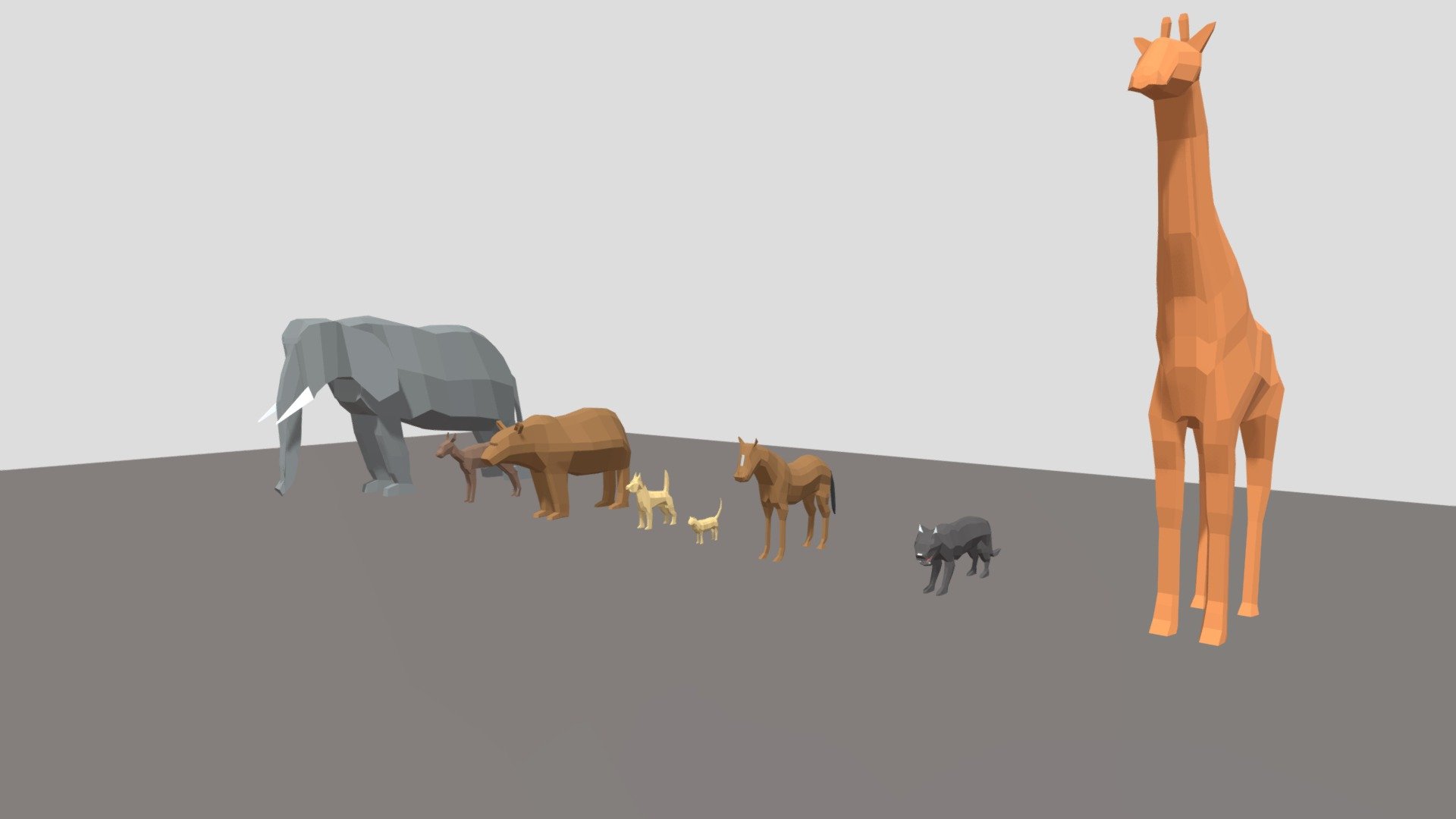 Polygonal Animal Pack - Download Free 3D model by ouz209 [521e6de ...
