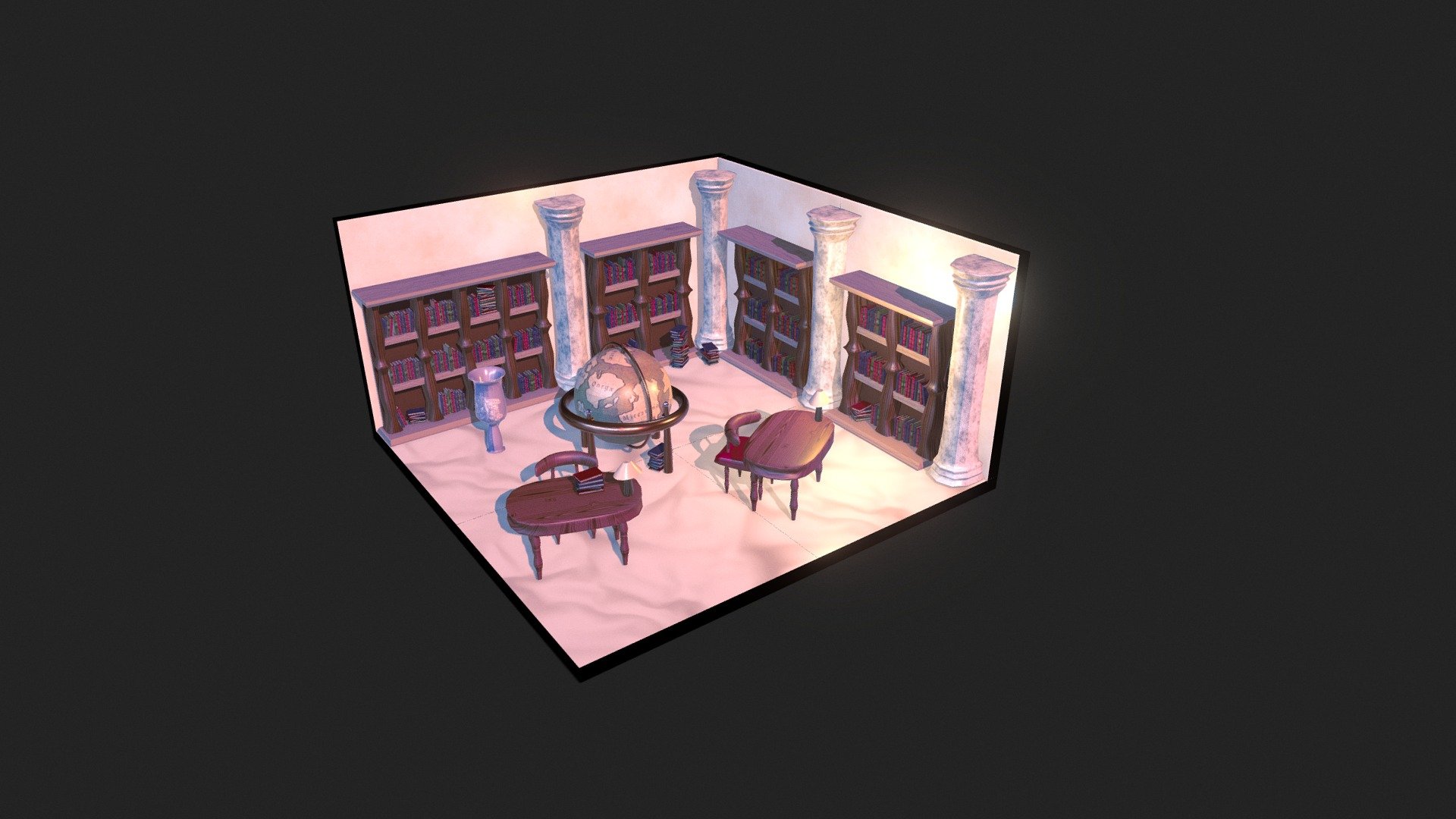 Dreamy Library - 3D model by Suzie Sabbagh (@suziesabbagh) [52202cf ...