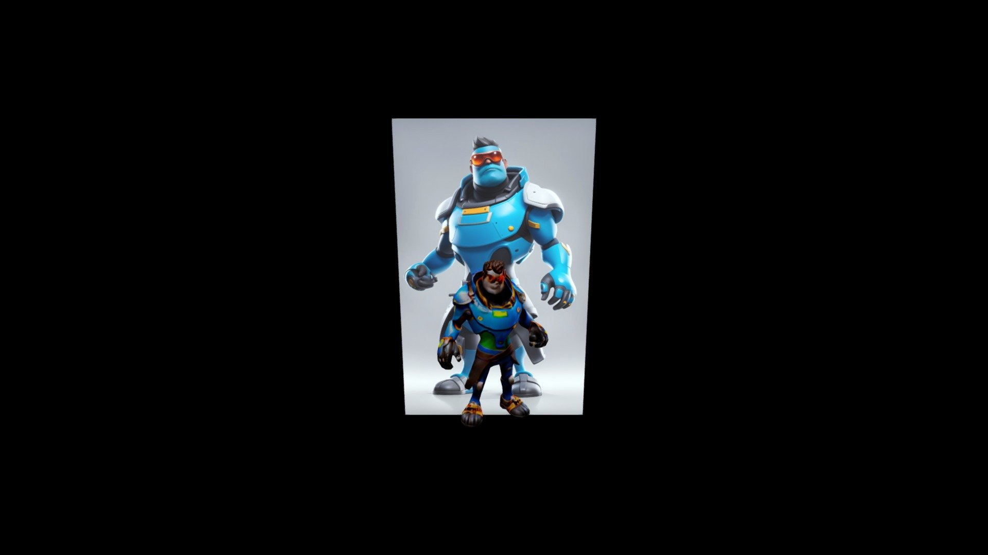 a toy figure of a man in a blue suit, as a fortn - Download Free 3D ...