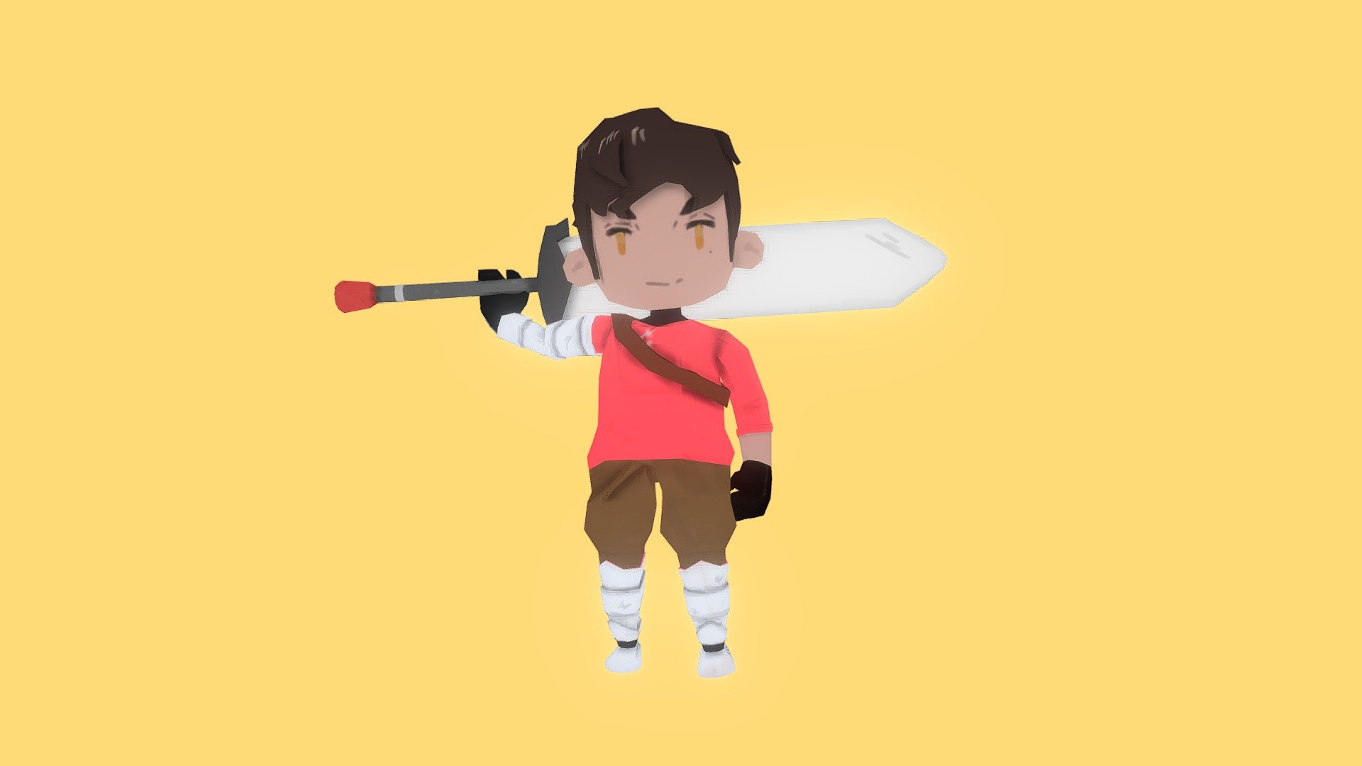 GreatSword Adventurer - Low Poly Figure - Buy Royalty Free 3D model by ...