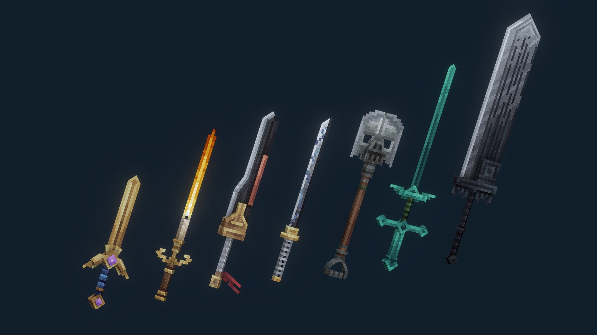 Swords #1 - 3D model by Tem4ik (@Tem4iKUFA) [522aecf] - Sketchfab