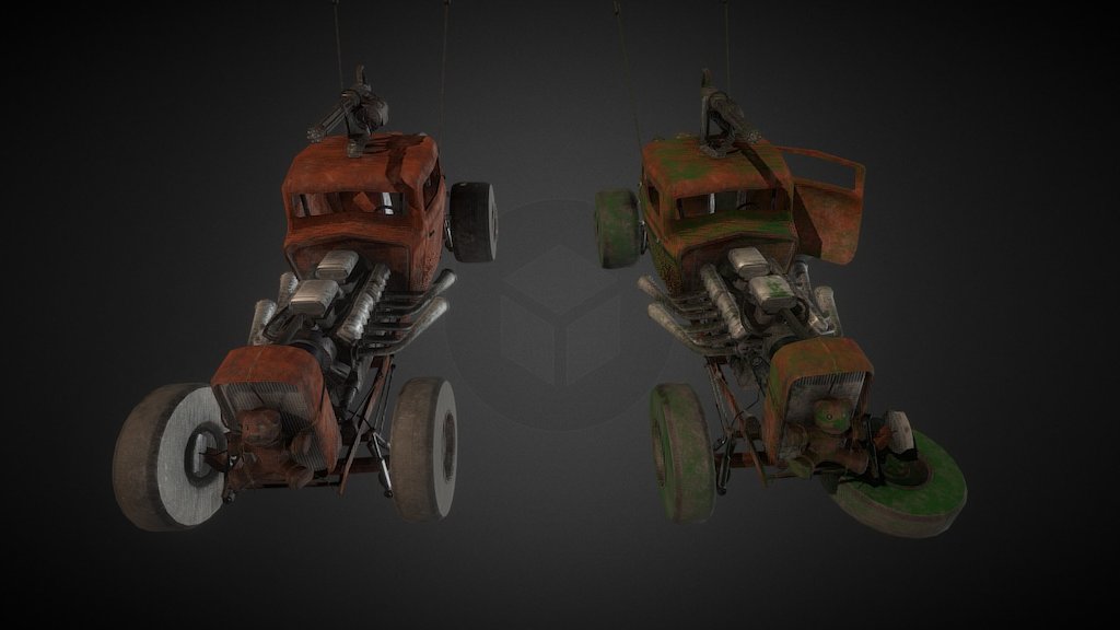 Hot Rod. Textures - 3D model by danielpagan [522d1f6] - Sketchfab