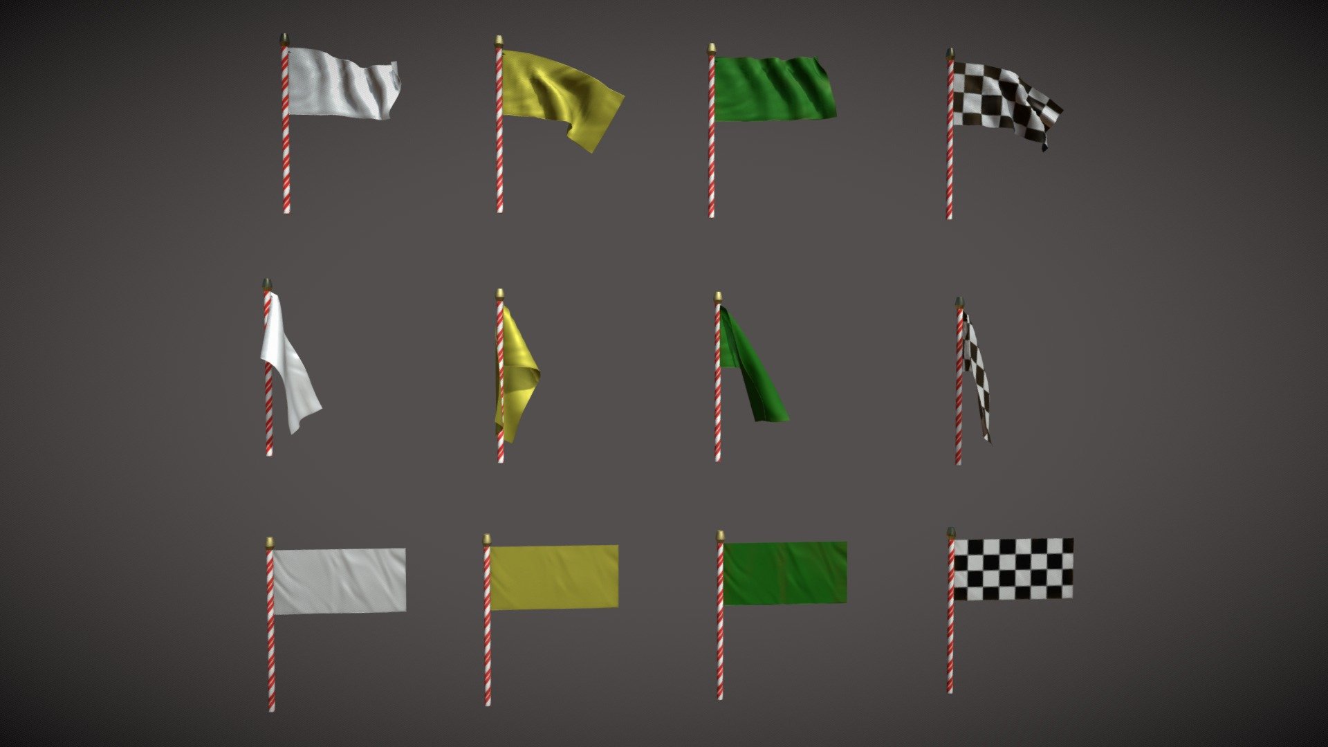 All Flags 2 - Download Free 3D model by third construct (@brand_onart) [522fe15] - Sketchfab