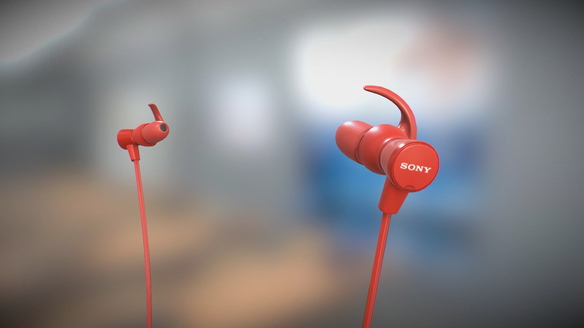 SONY MDR-XTRA BASS 510AS Red - 3D model by EXO-S [5230302] - Sketchfab
