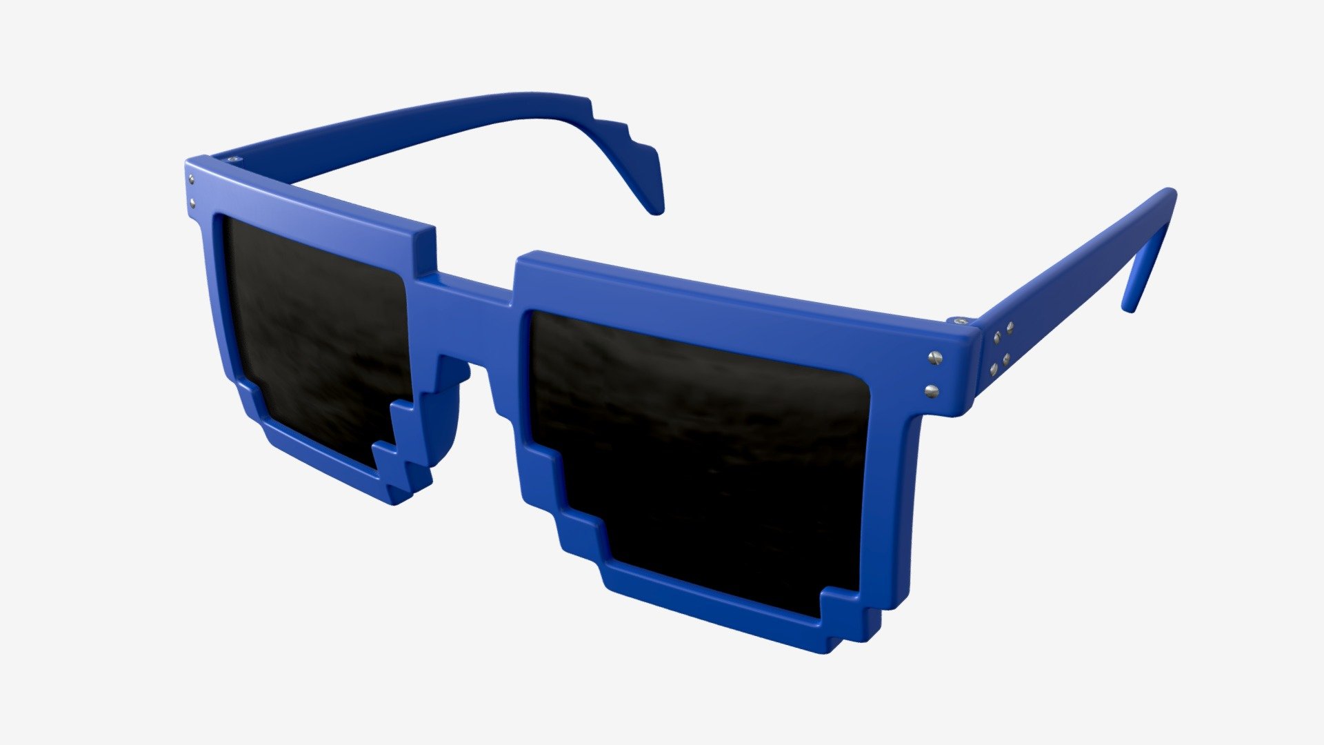 Pixel style glasses blue - Buy Royalty Free 3D model by HQ3DMOD ...