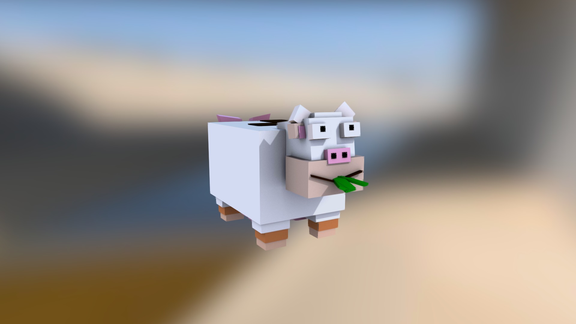 Girly Cubic Cow - Download Free 3D model by Vinata [5233dd2] - Sketchfab