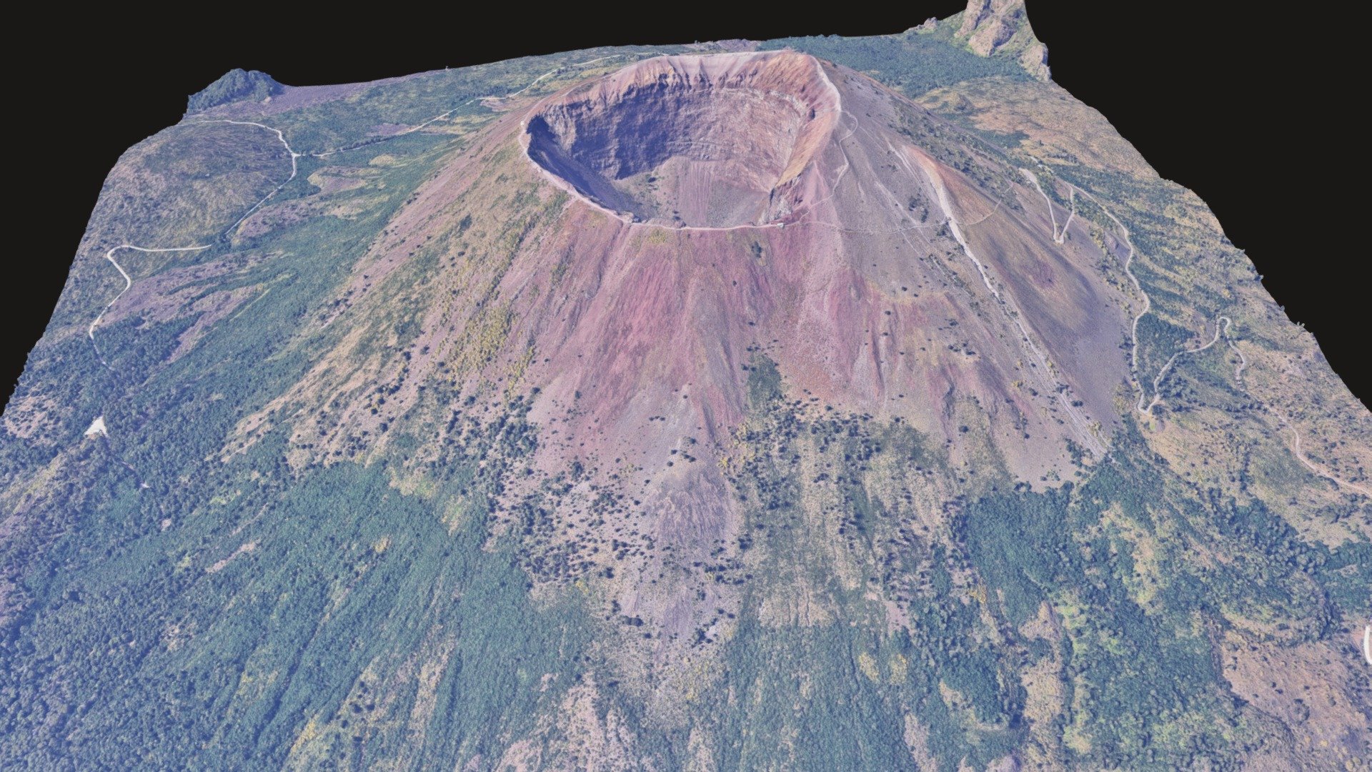 Volcán Vesubio (Vesuvius volcano) - Download Free 3D model by Ricardo ...