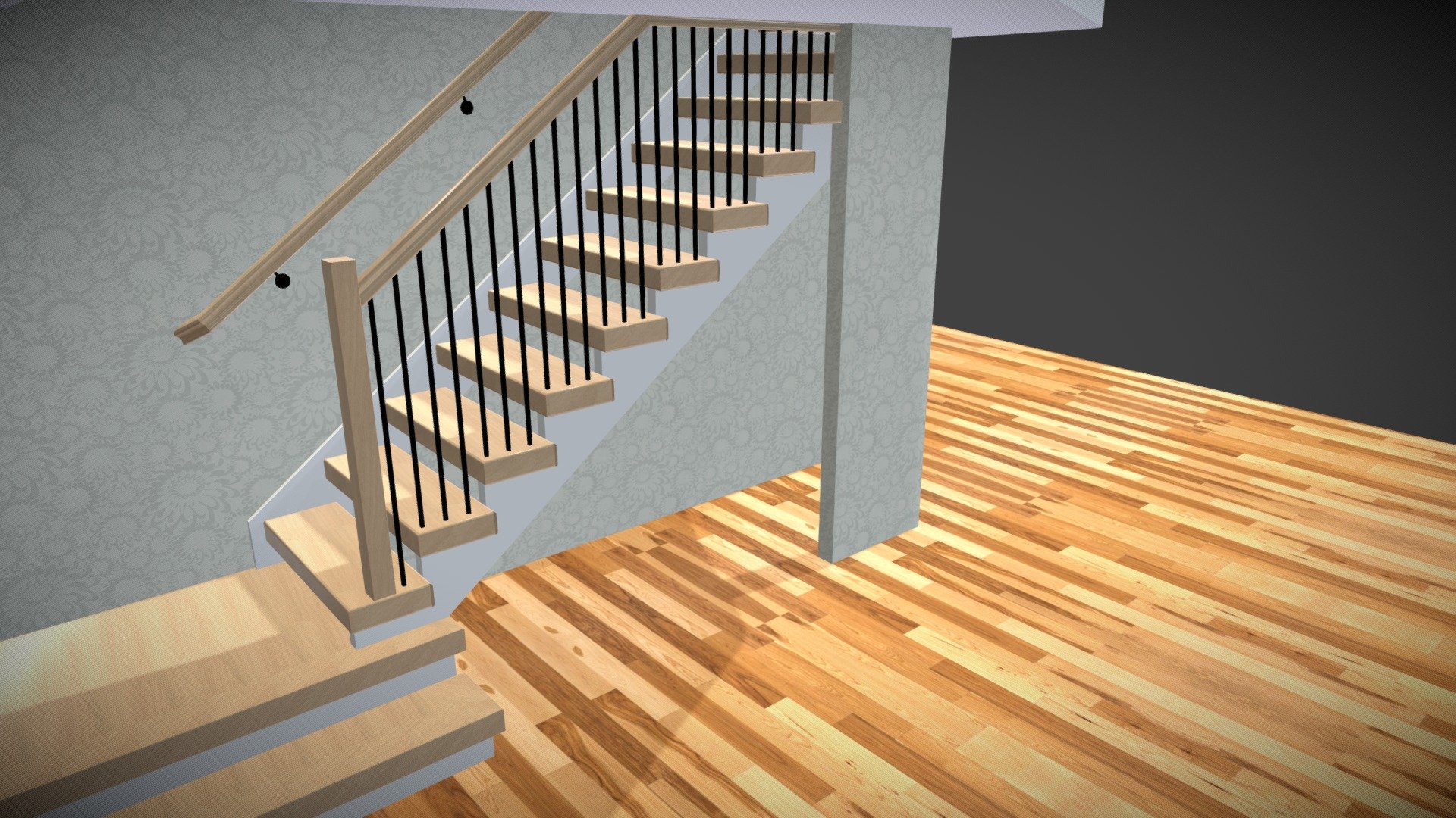 45 miter return - 3D model by 3D Software for Stair Design and ...