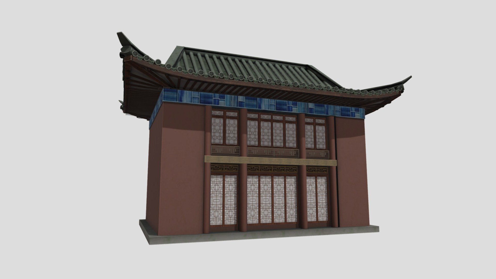Low Big House - Download Free 3D model by YanaBelaya [52440b4] - Sketchfab
