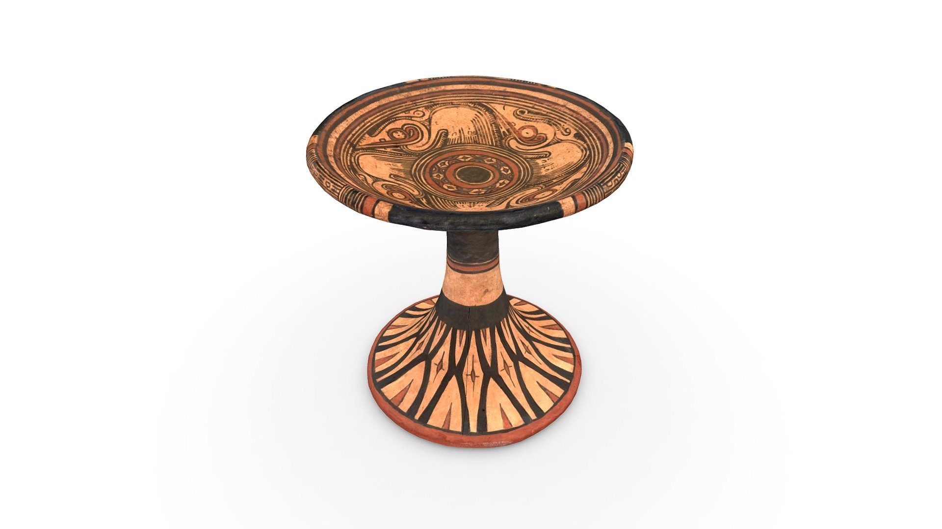 Plato con pedestal - Download Free 3D model by Arqueología de Panamá ...