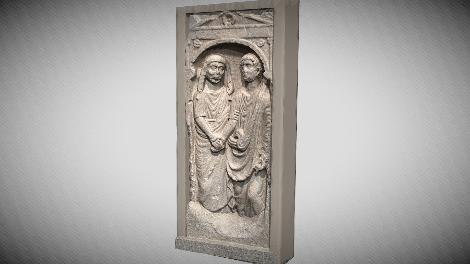 Sandstone temple-shaped grave stele - Download Free 3D model by Moshe ...