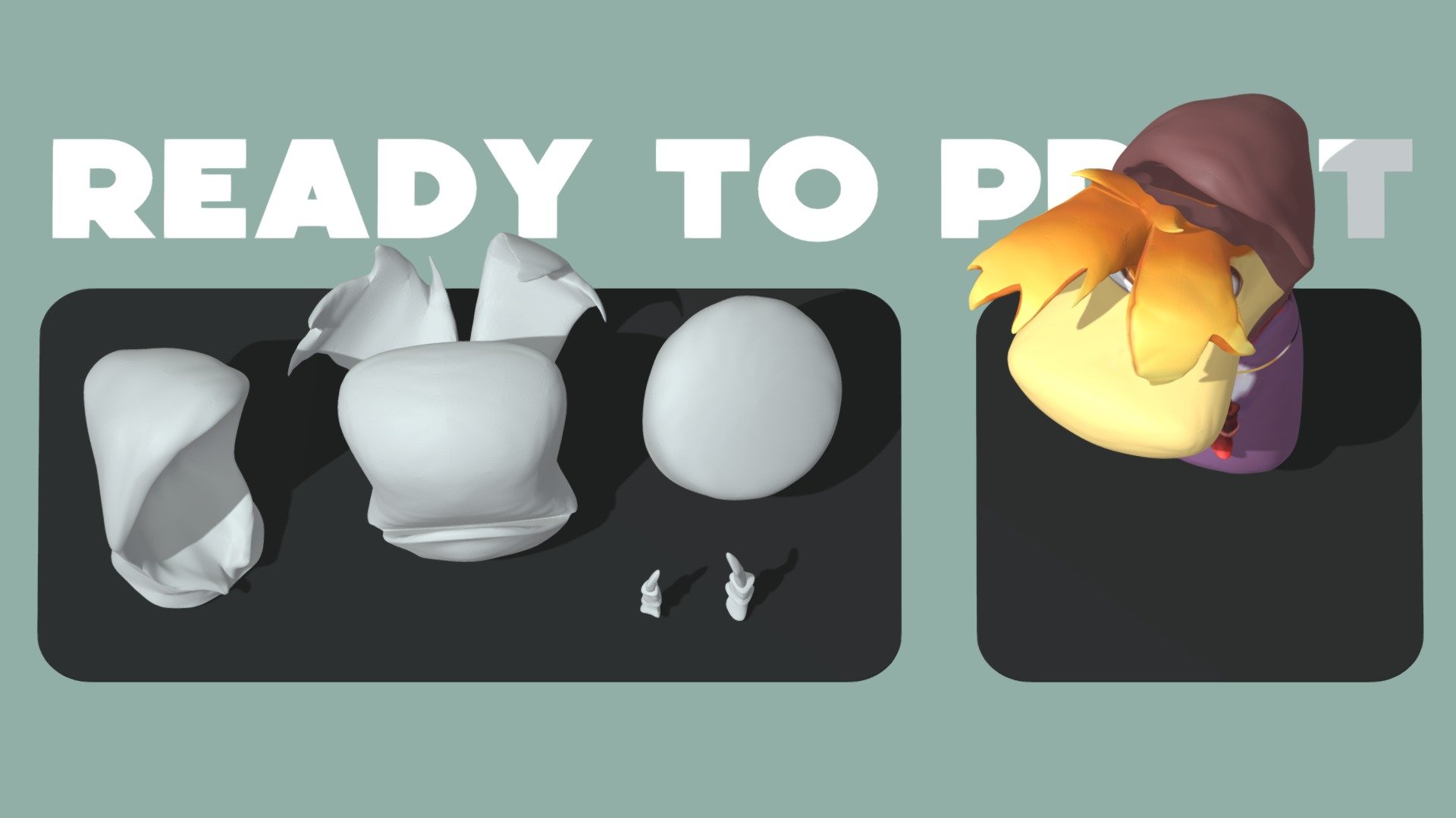 Ready to Print - Rayman head and torso [Part.2] - Buy Royalty Free 3D ...