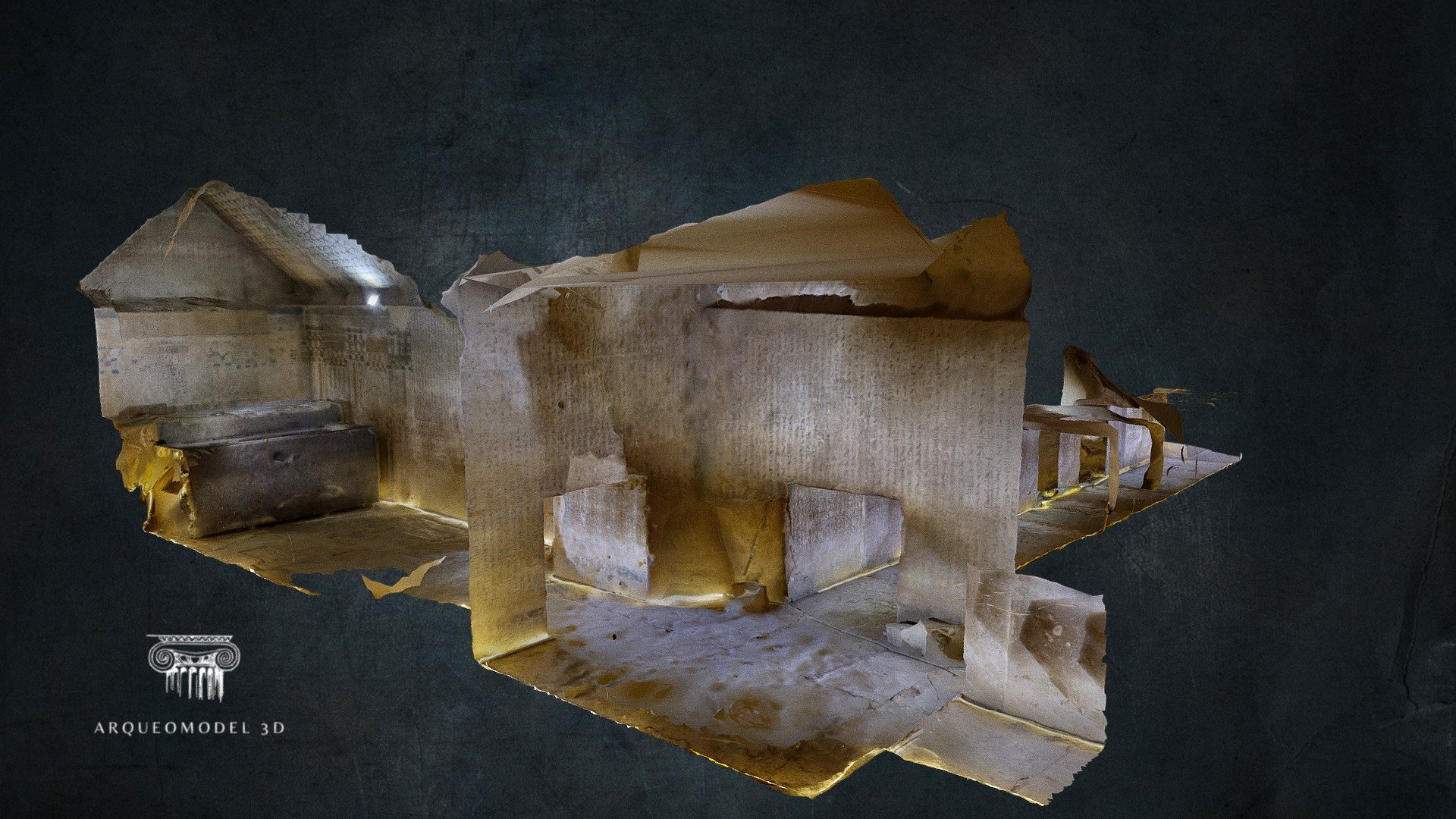 Interior Pyramid UNAS | EGYPT - 3D model by Arqueomodel3D (@juanbrualla ...