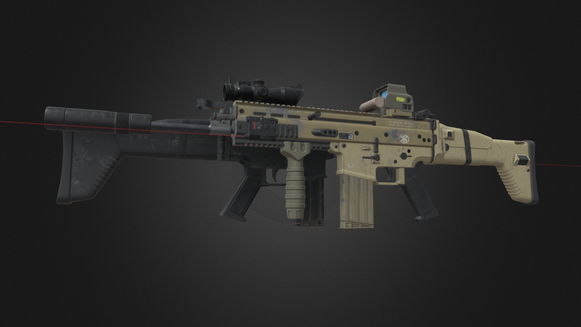SCAR-H FN - 3D model by Harikrishnan R (@47fortyseven) [524ff43 ...