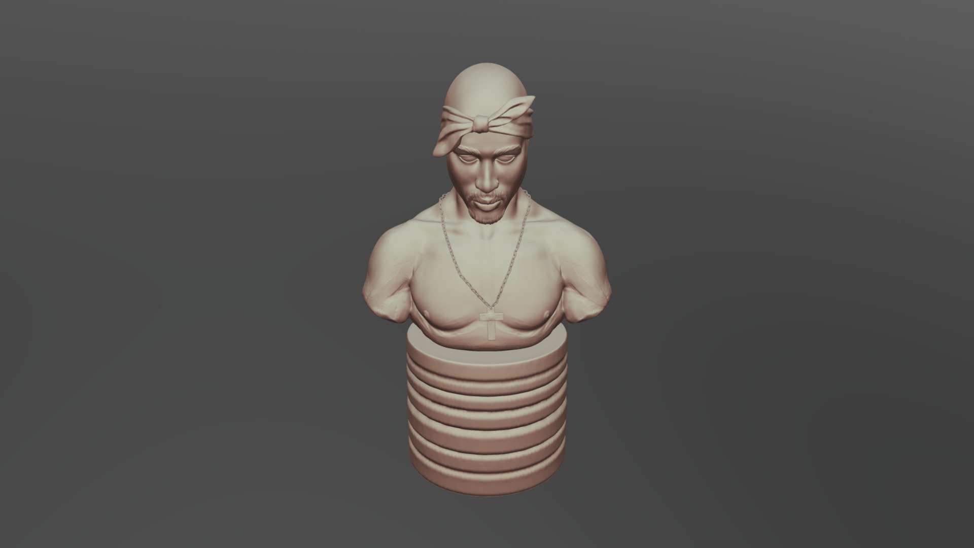 Tupac Shakur 3D portrait sculpture - Buy Royalty Free 3D model by ...